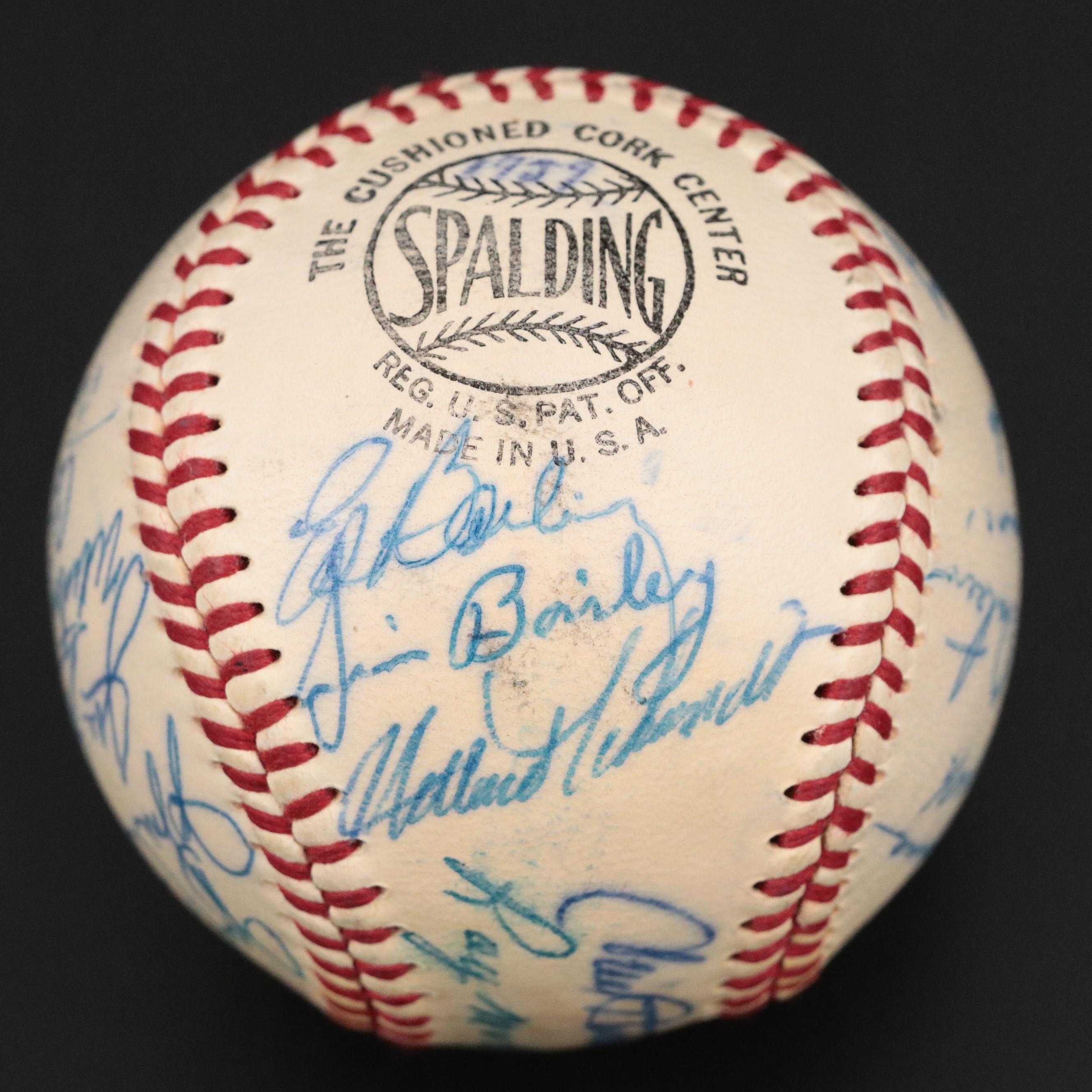 1959 Cincinnati Reds Team-Signed Spalding Baseball Featuring Gus Bell ...