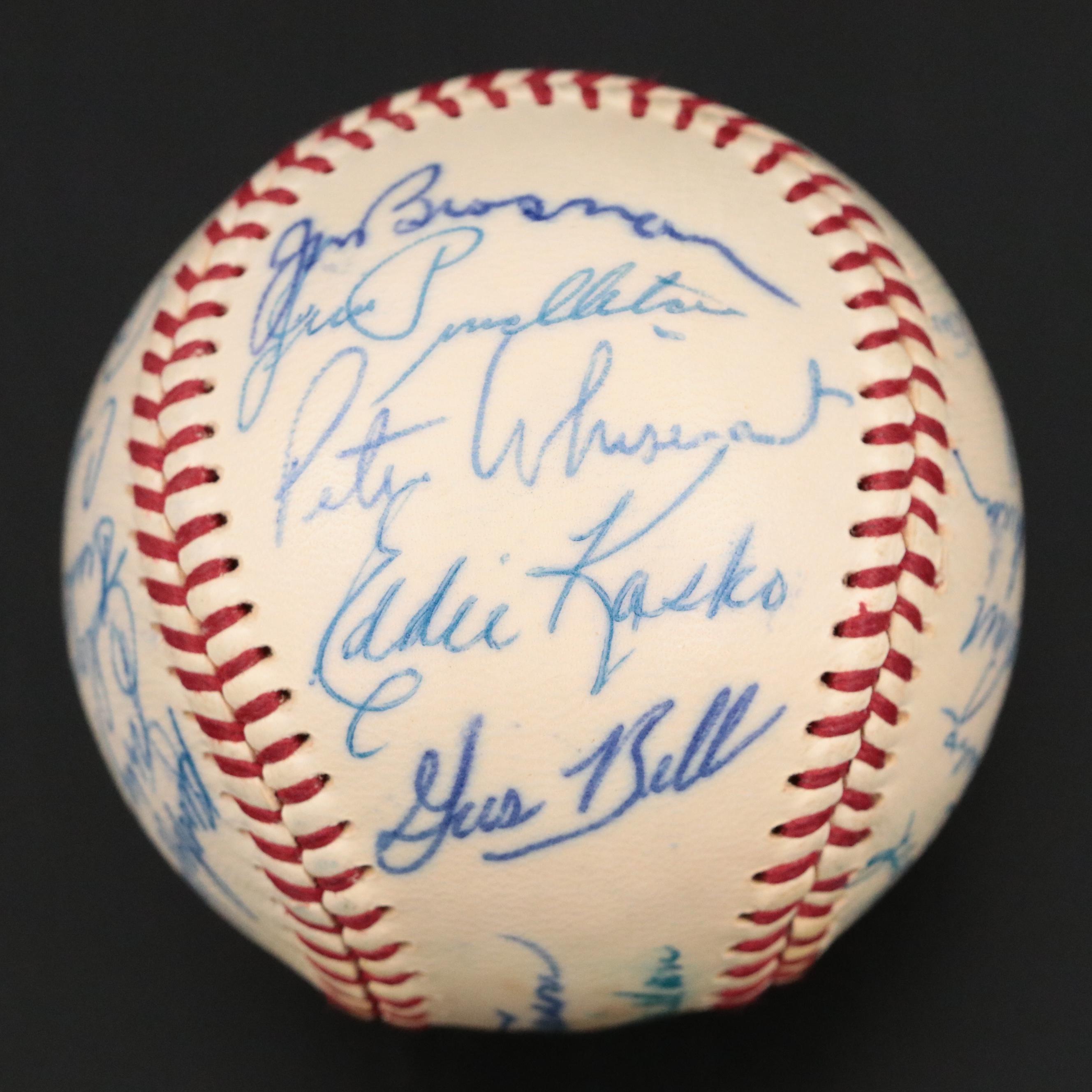 1959 Cincinnati Reds Team-Signed Spalding Baseball Featuring Gus Bell ...