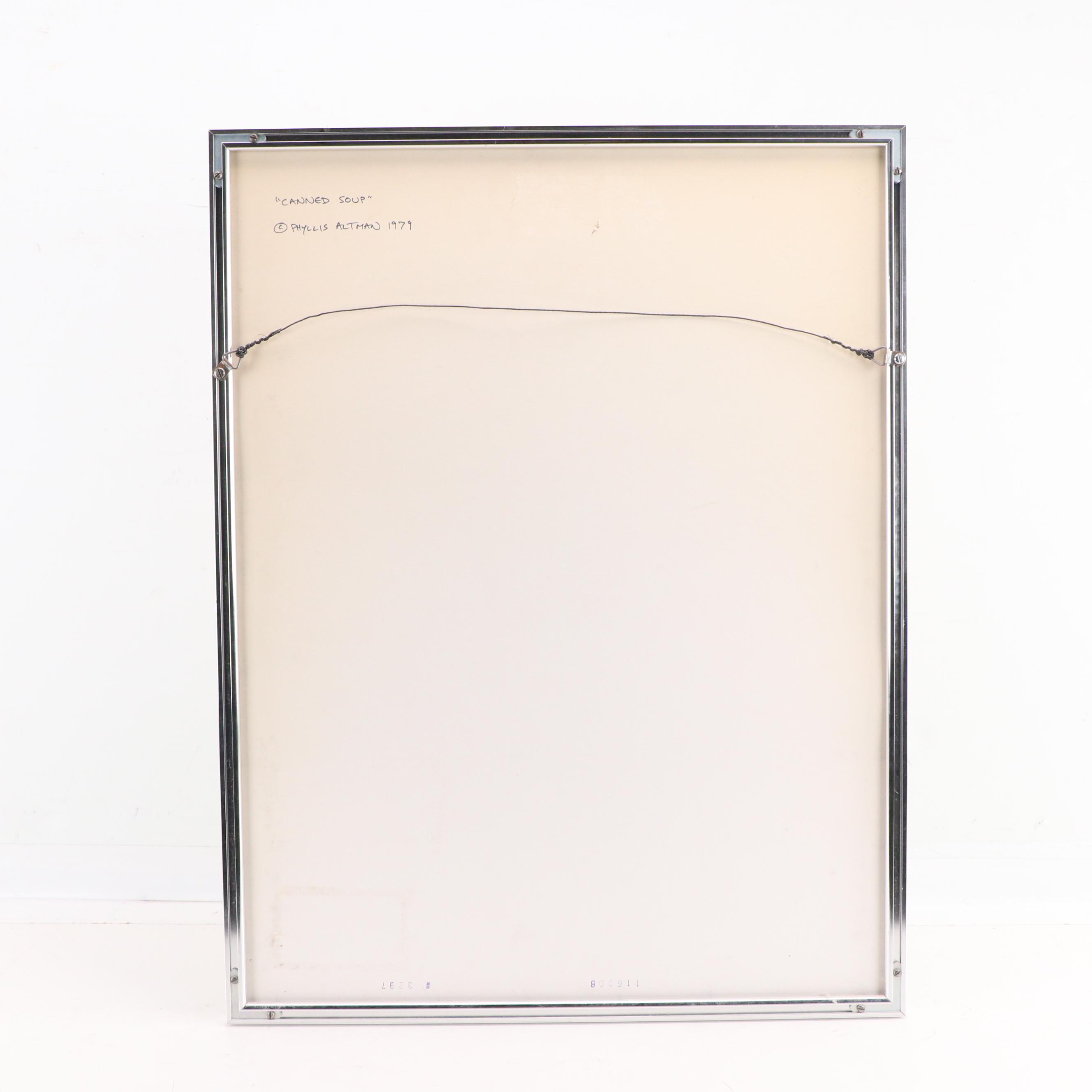 Phyllis Altman Geometric Serigraph "Canned Soup," 1979 | EBTH