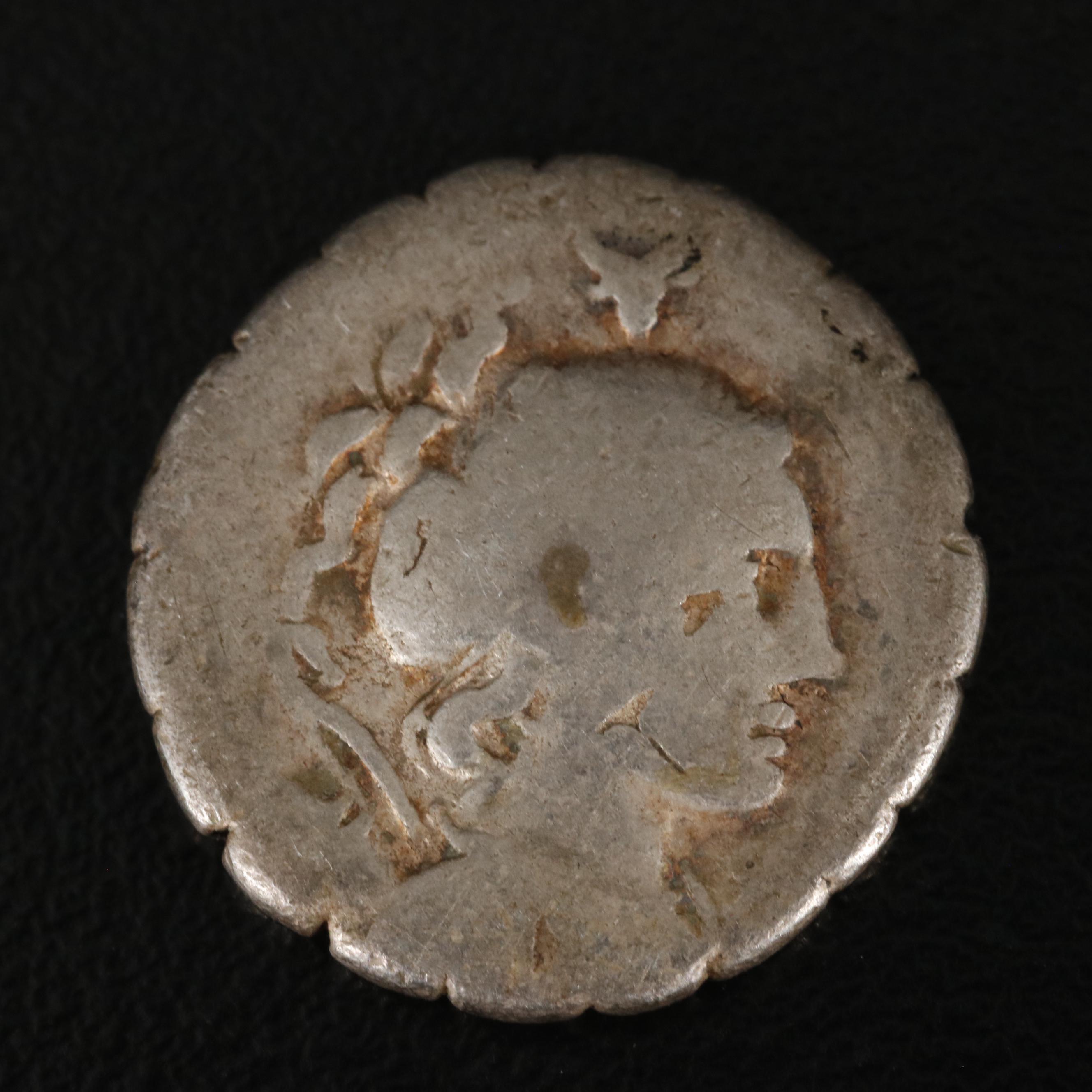 Ancient Roman Republic AR Serrate Denarius Coin of A. Postumius, ca. 81 ...