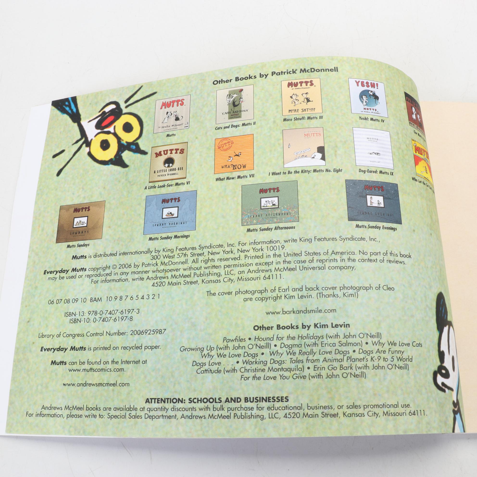 Nineteen Books of "Mutts" and "Get Fuzzy" Comics, Late 20th to 21st ...