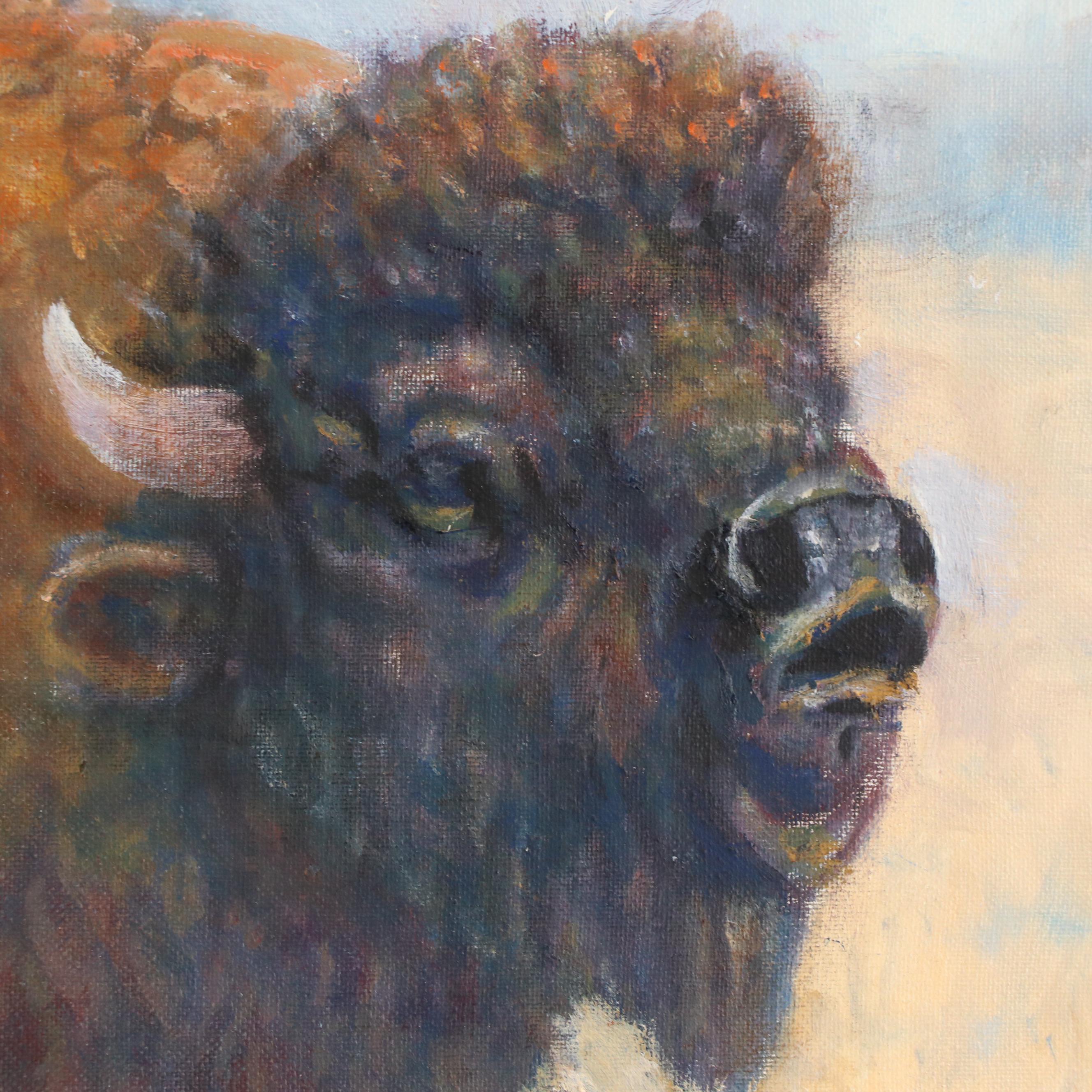 Gregory Perillo Western Genre Oil Painting of Bison | Everything But ...