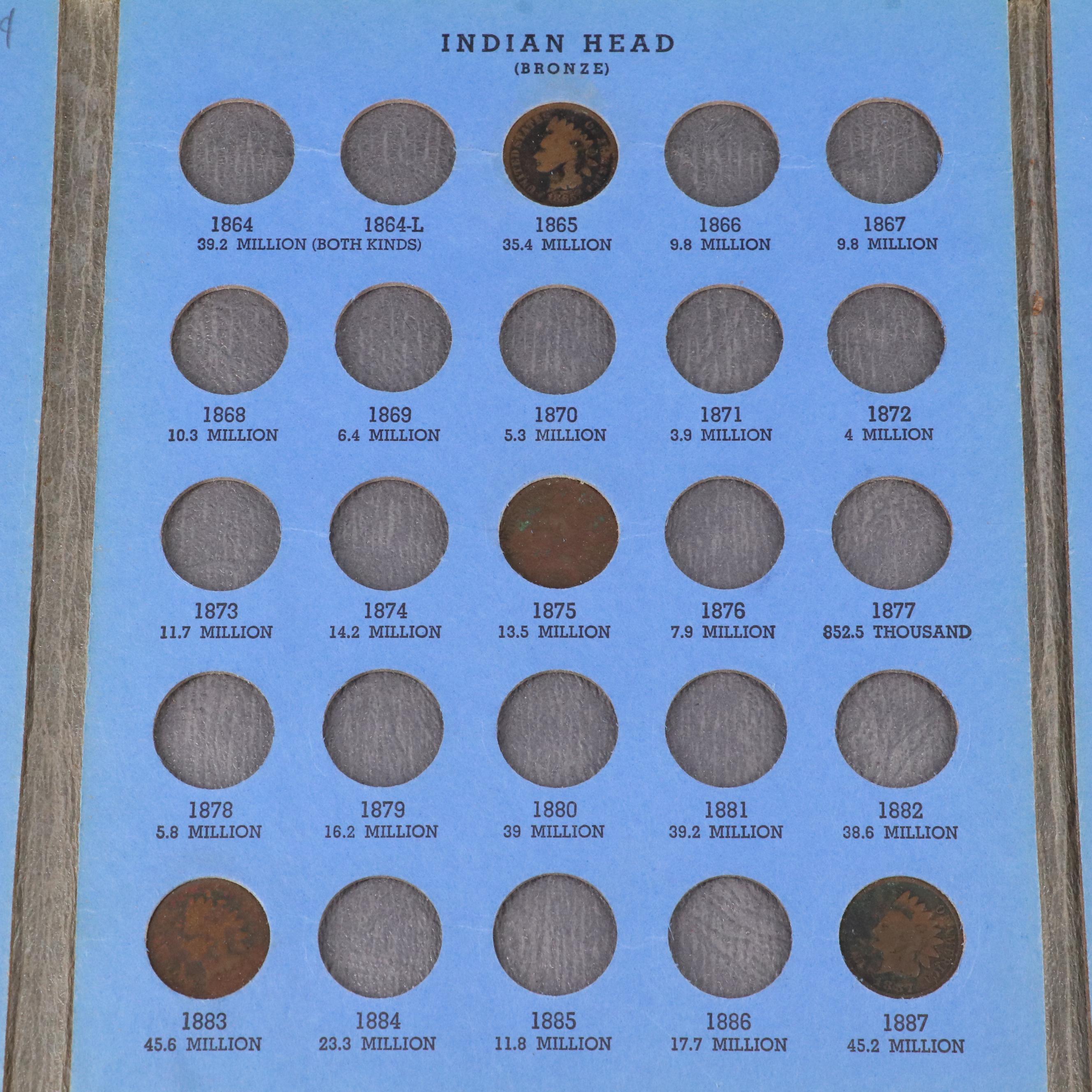 Collection of Five Partial Coin Sets in Whitman Folders with Liberty ...