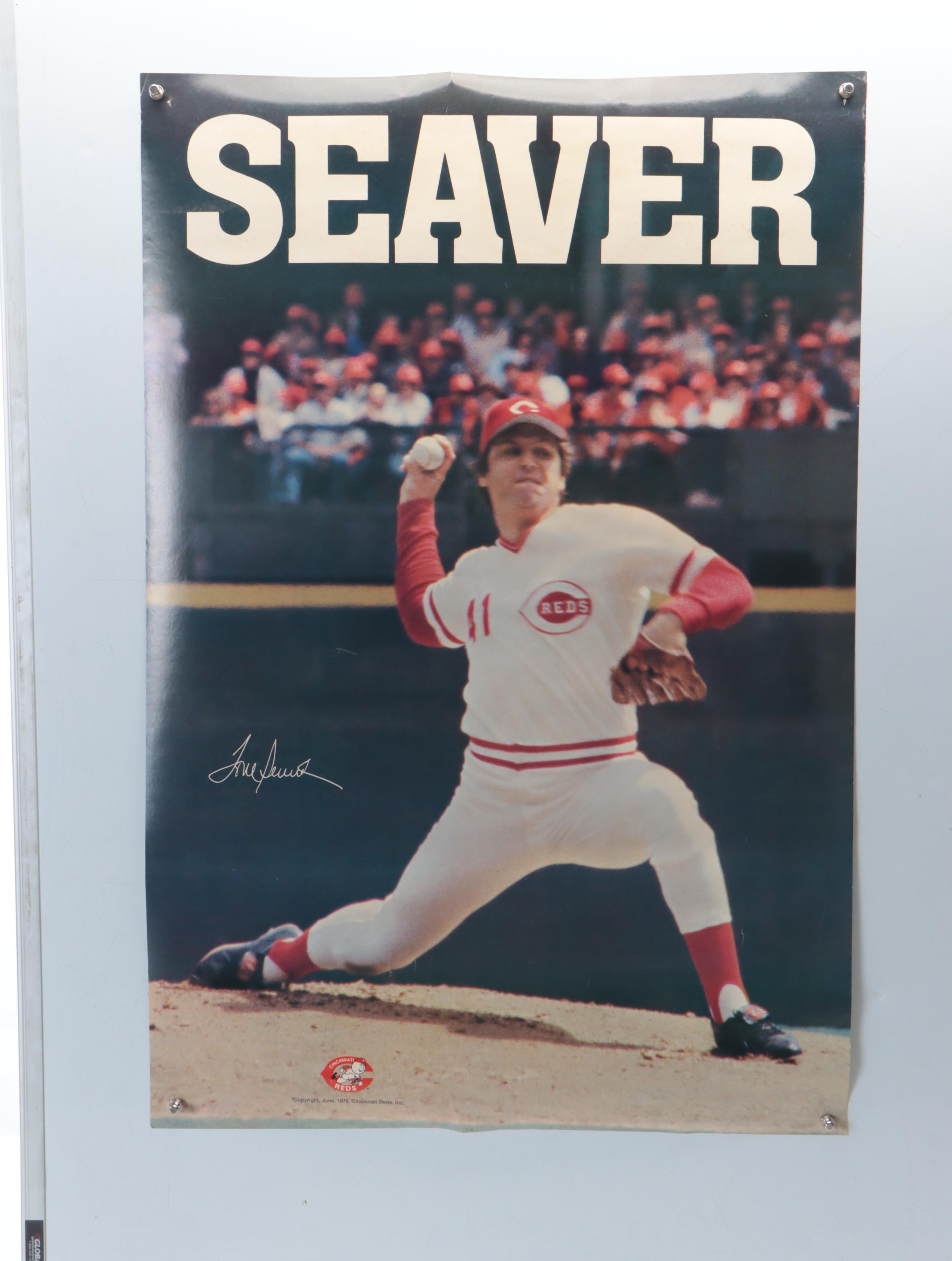 Cincinnati Reds Baseball Posters Featuring Johnny Bench, Pete Rose, and ...