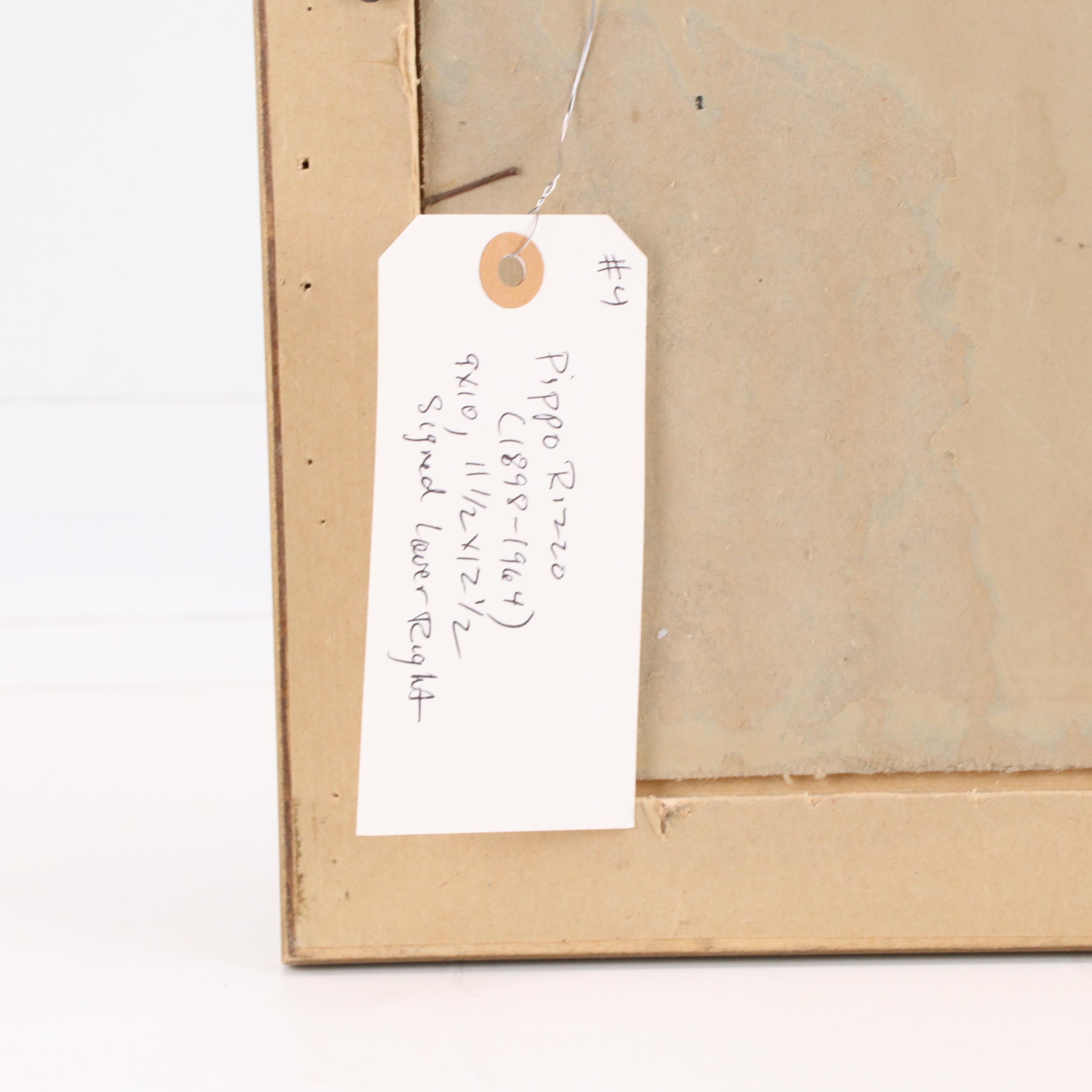 Pippo Rizzo Abstract Oil Painting, 1920s | EBTH