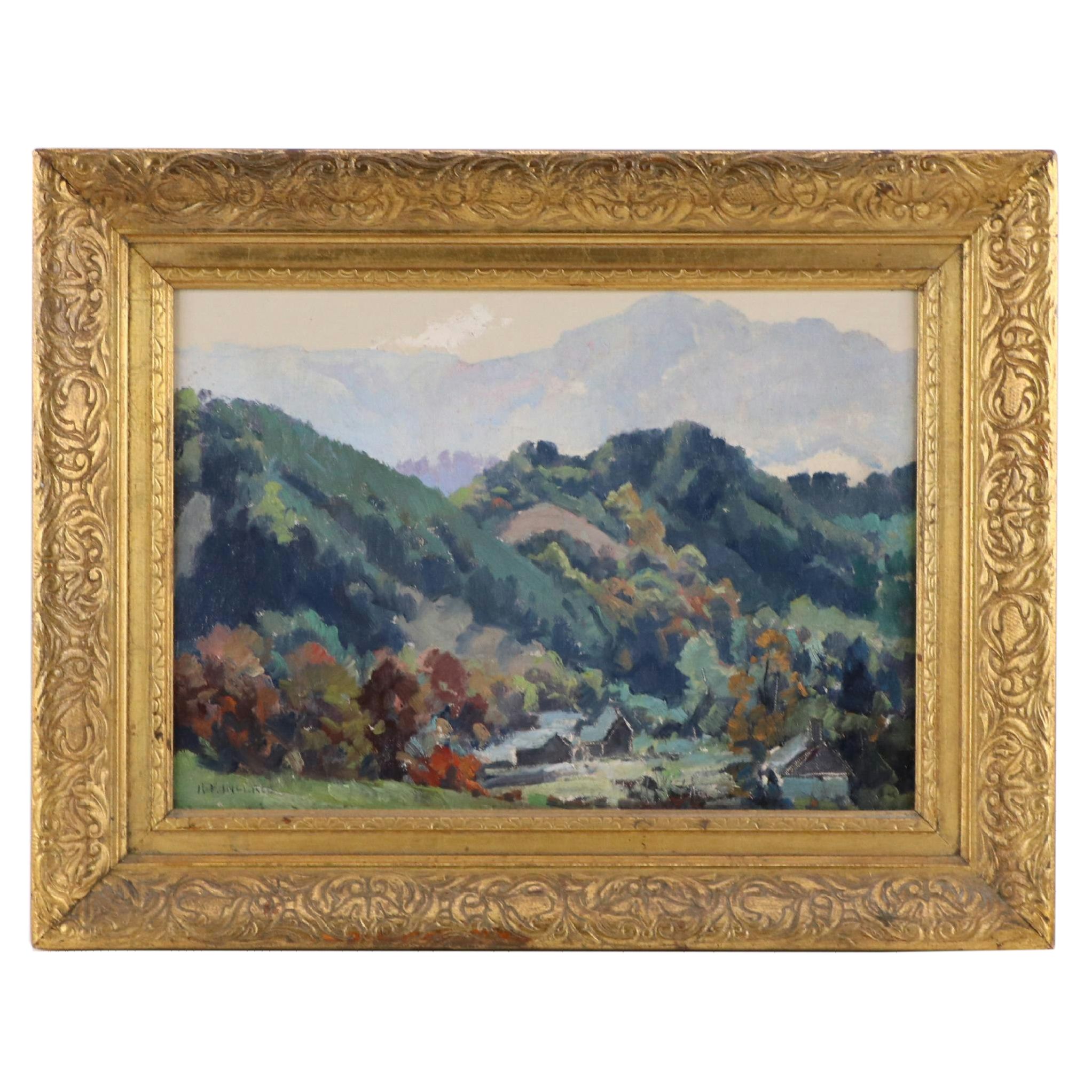 Rudolph Ingerle Landscape Oil Painting "Near Bryson City, N.C ...
