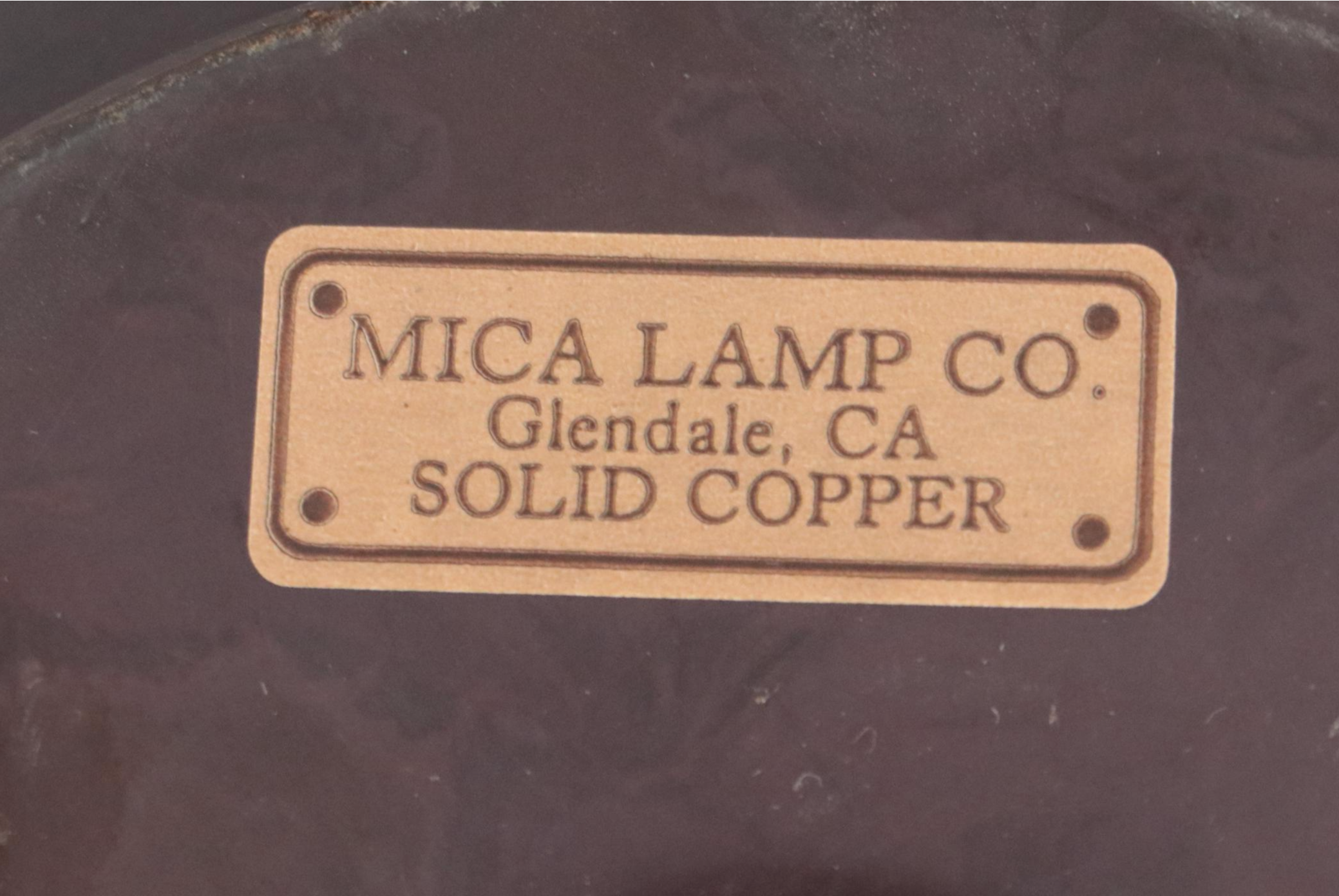 Mica Lamp Co. Arts & Crafts Style Copper Table Lamp With Mica Shade ...