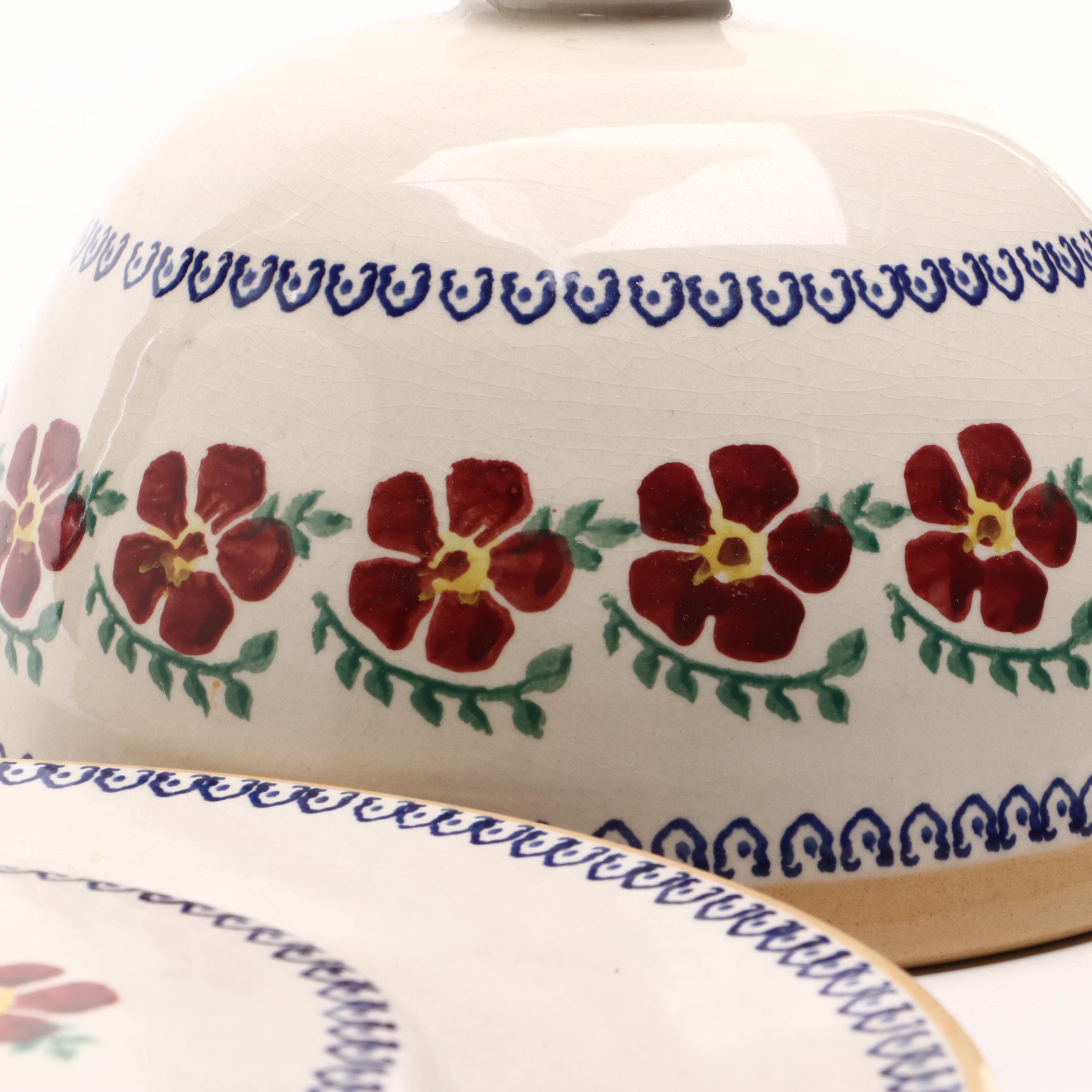 Nicholas Mosse Irish Pottery "Old Rose" Cheese Dome | EBTH