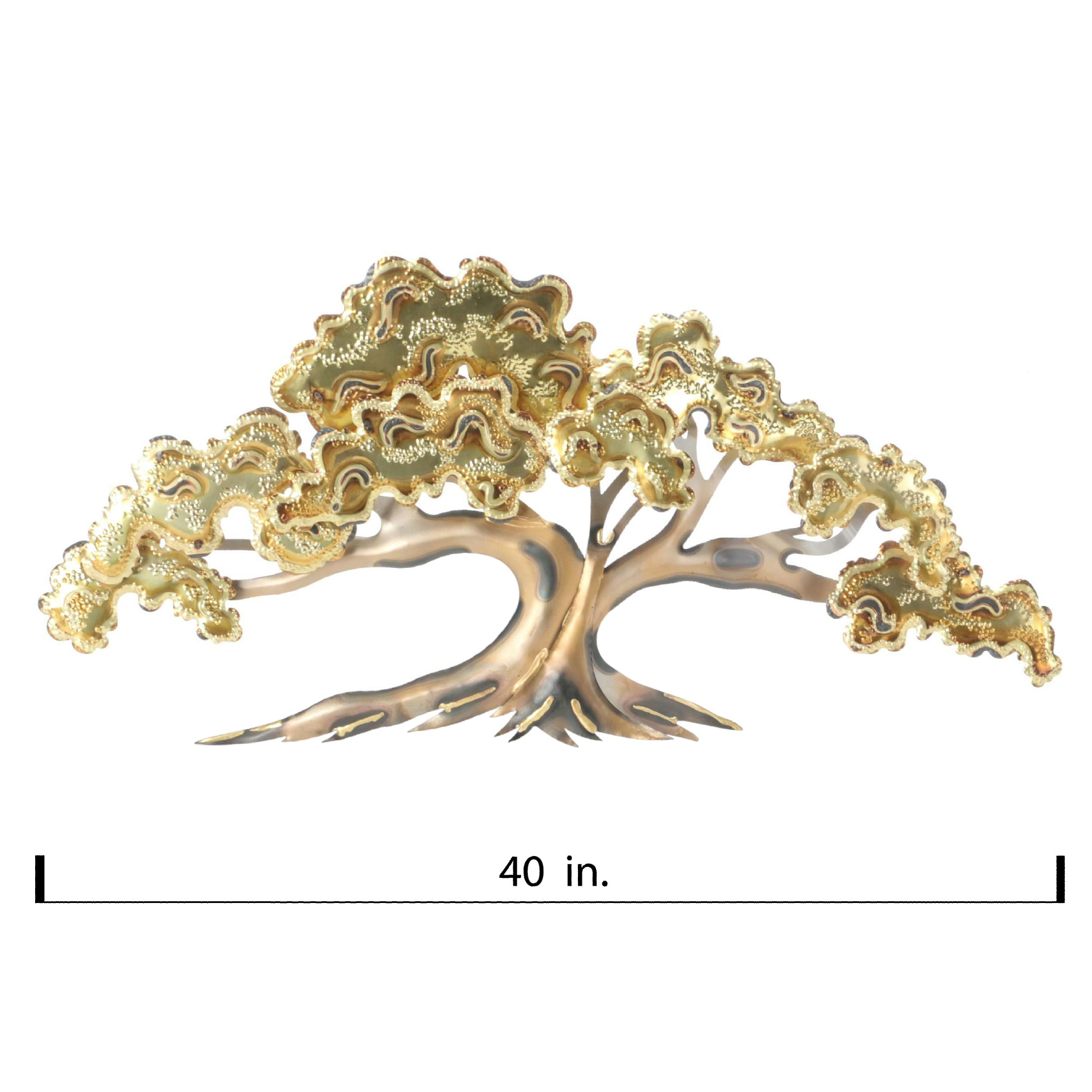 Modernist Style Metal Tree Form Wall Sculpture | Everything But The House