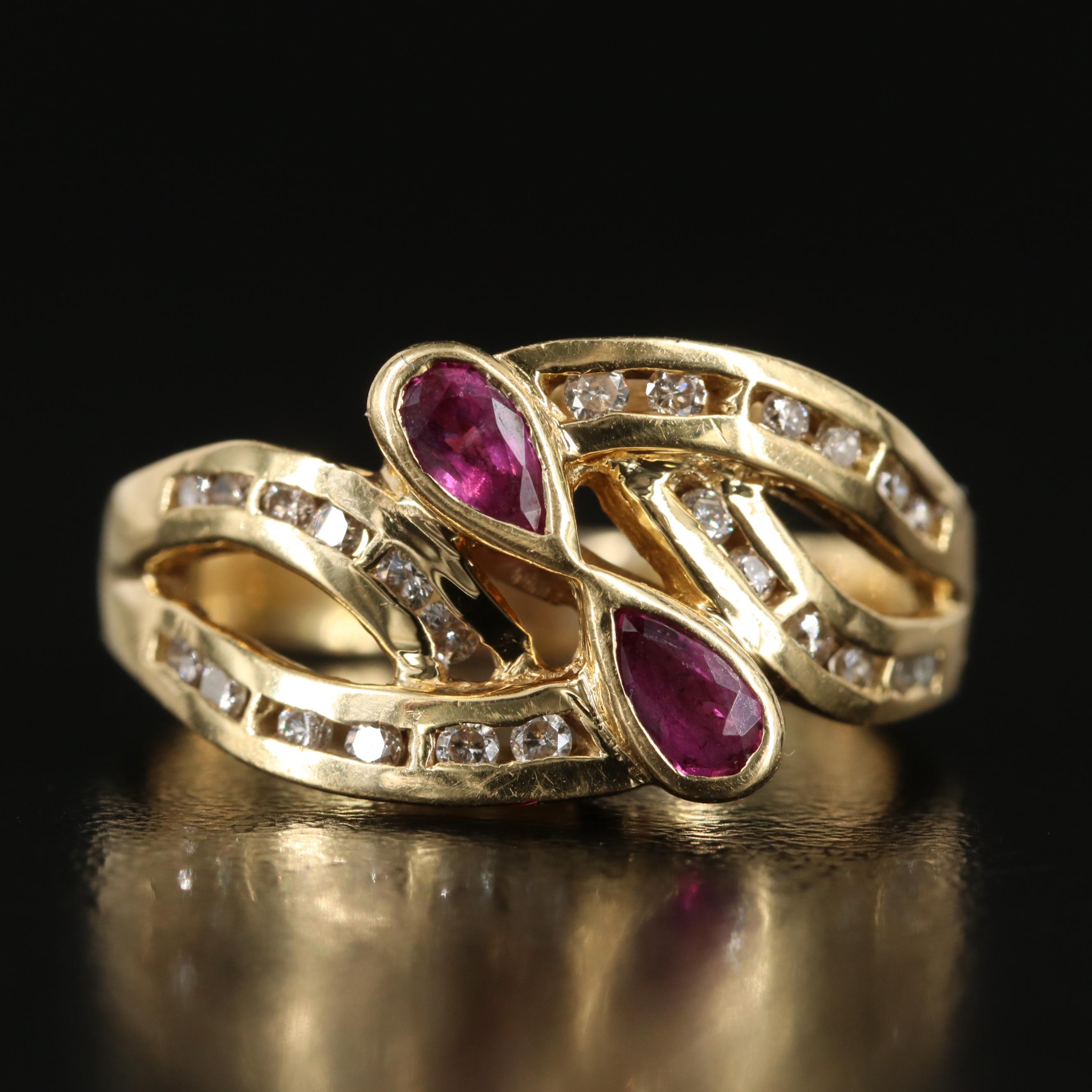 18K Diamond and Ruby Ring | EBTH