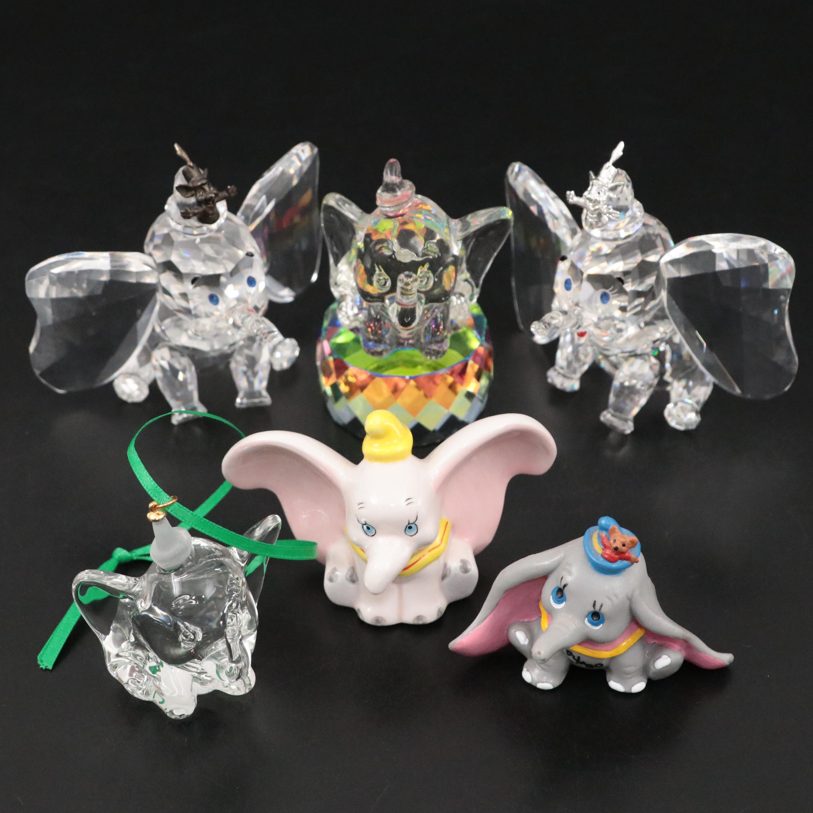 Disney Crystal, Ceramic, and Plastic "Dumbo" Figures | EBTH