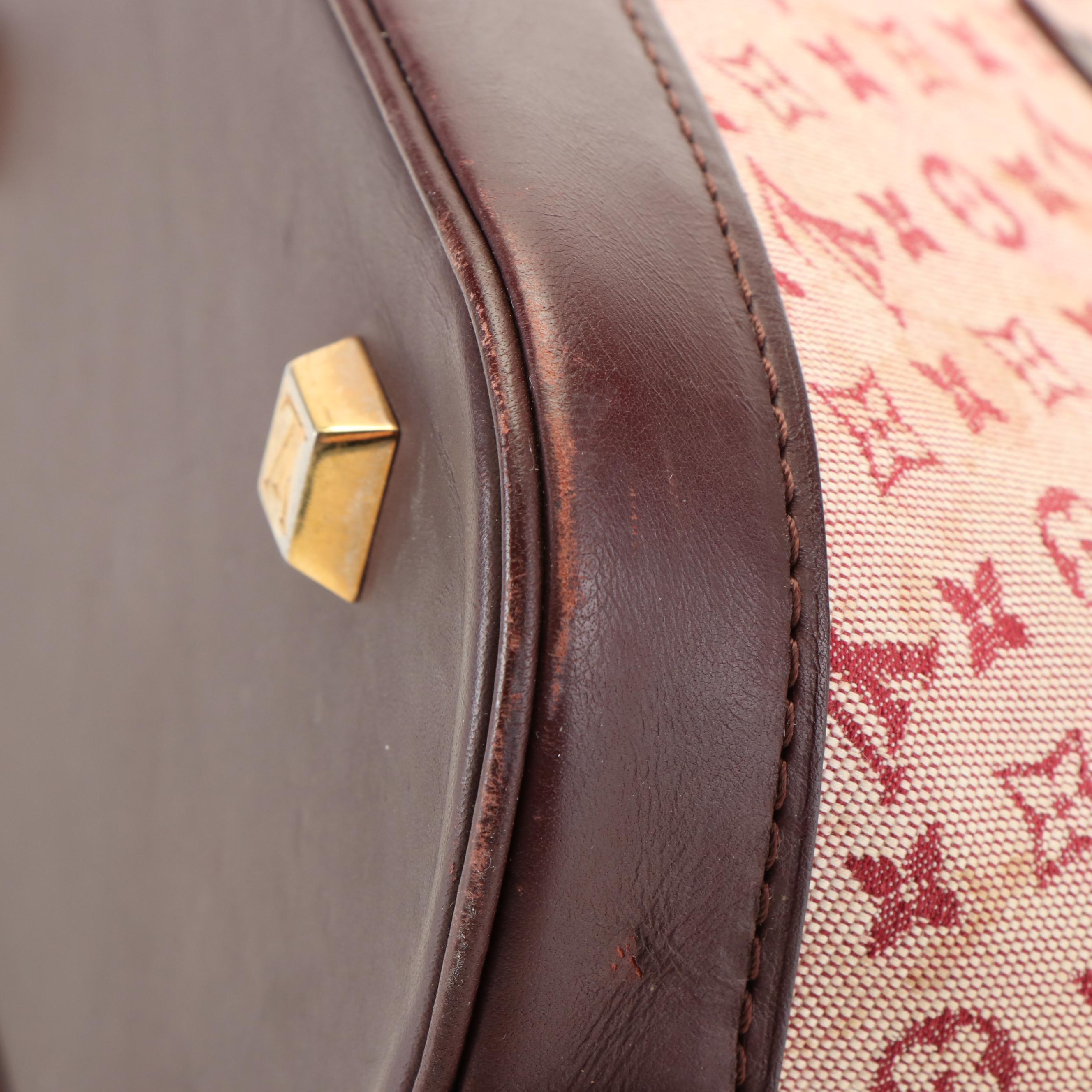 Louis Vuitton Mini Lin Alma Horizontal Satchel in Monogram Pink Canvas ...