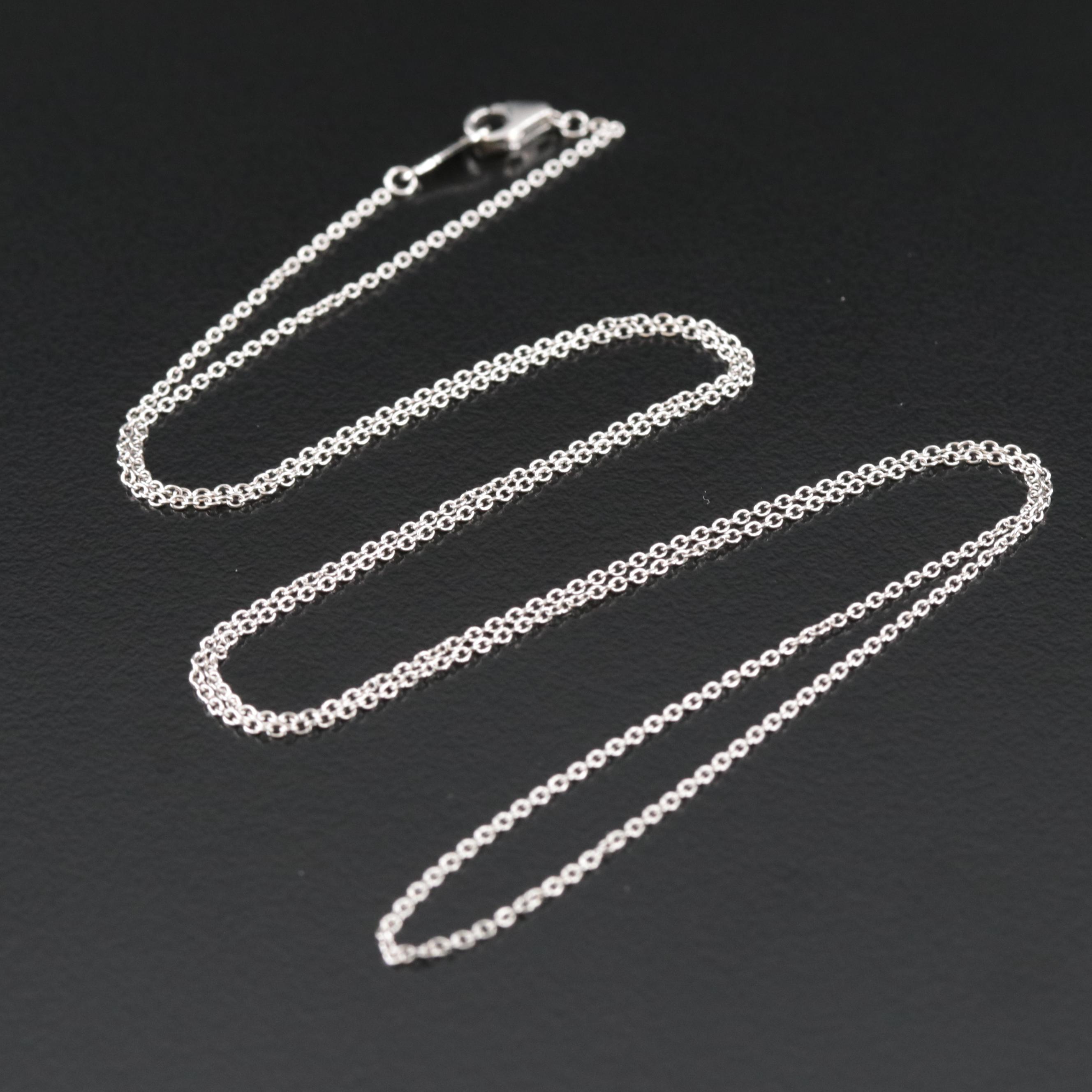 Platinum Cable Chain Necklace | EBTH