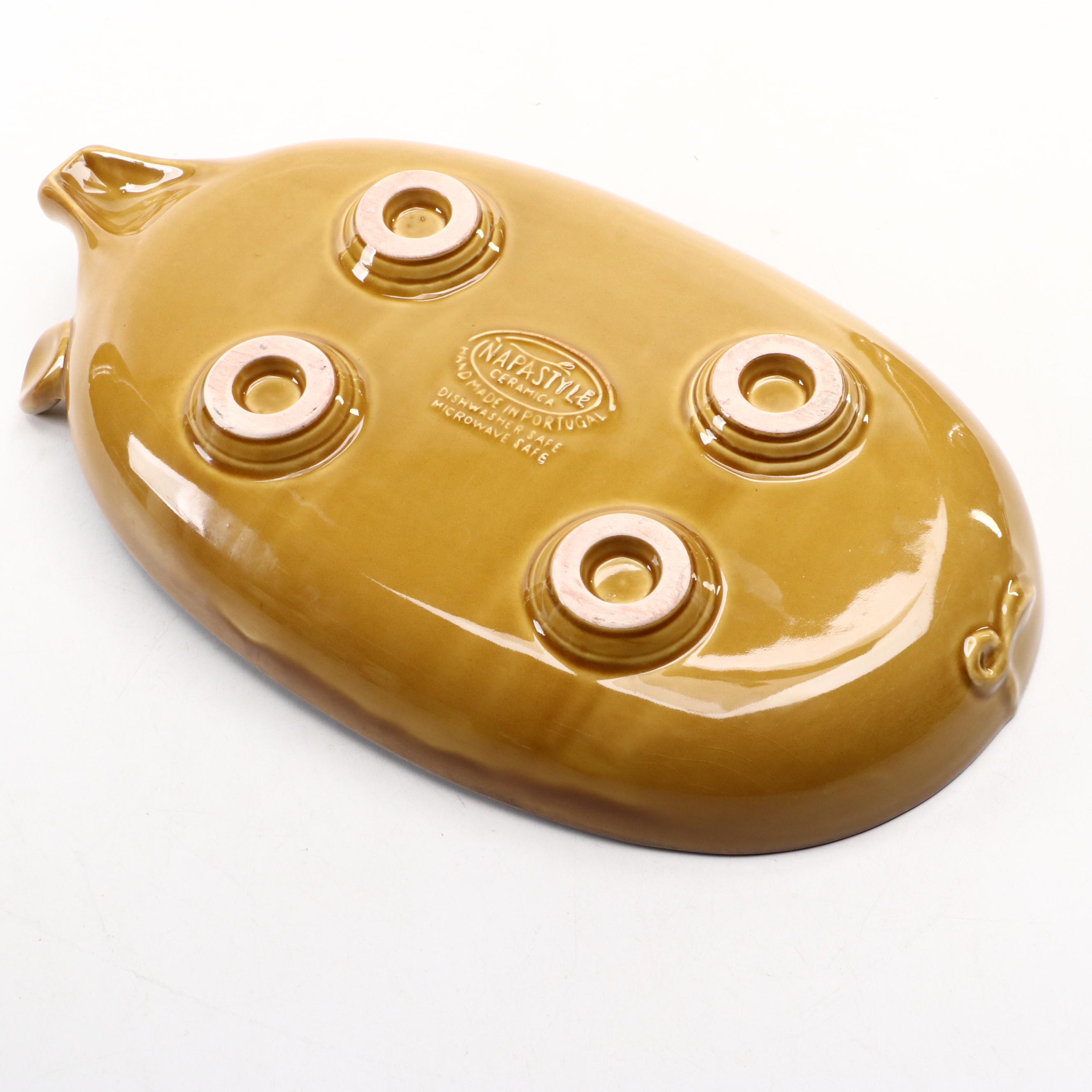 Napa Style Portuguese Pig Platter and Dip Tray with Italian Serving ...