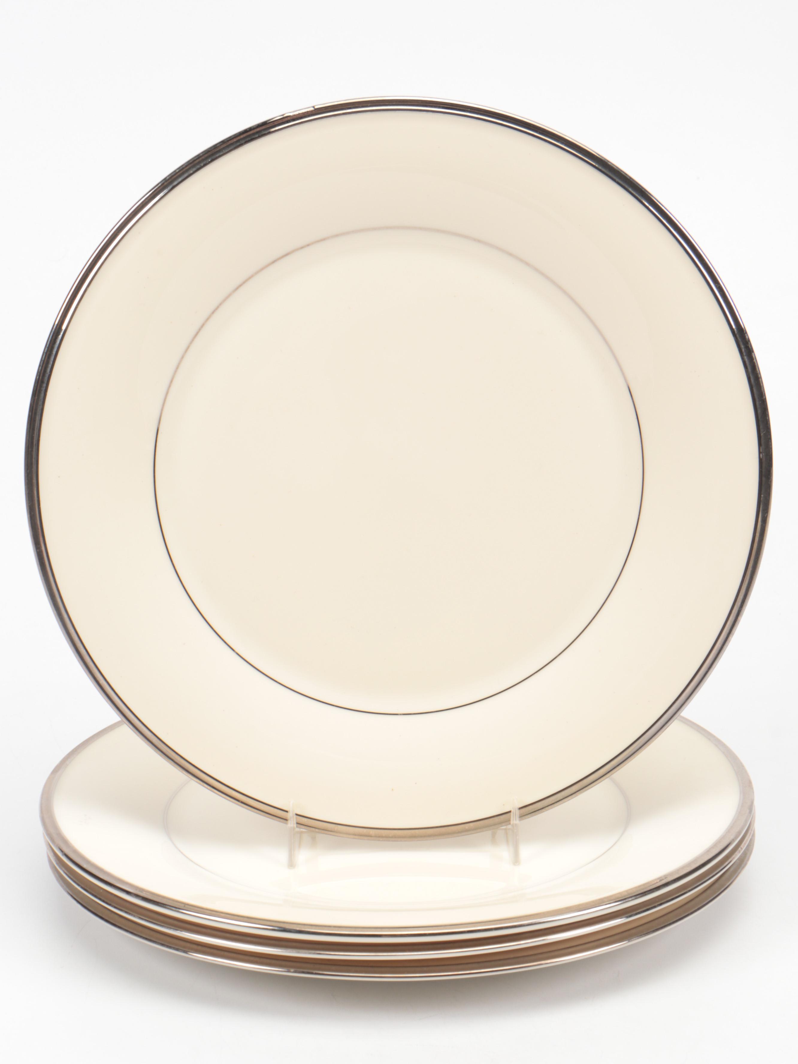 Lenox "Solitaire" Platinum Rim Porcelain Dinnerware | EBTH