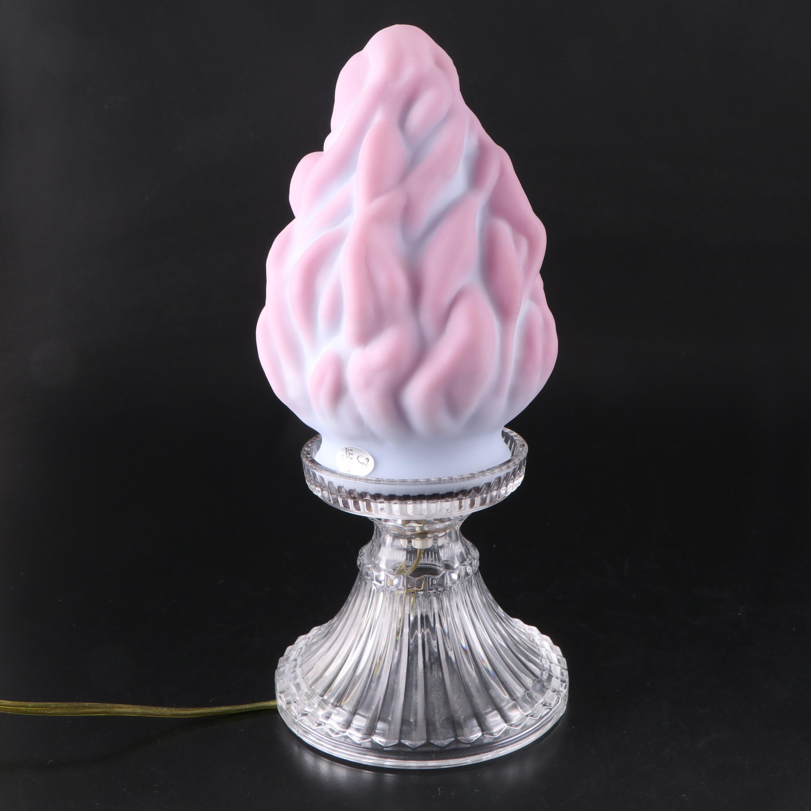 Fenton and L. G. Wright "Plume" Kerosene Miniature Lamp with Glass ...