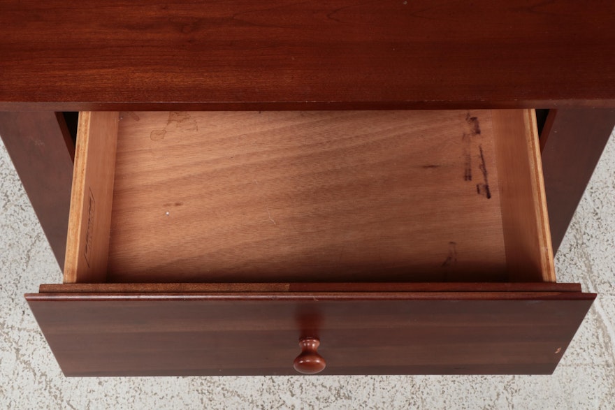 Broyhill Premier Shaker Style Cherrywood Two-Drawer Bedside Chest | EBTH Broyhill Premier Shaker Style Cherrywood Two-Drawer Bedside Chest | EBTH