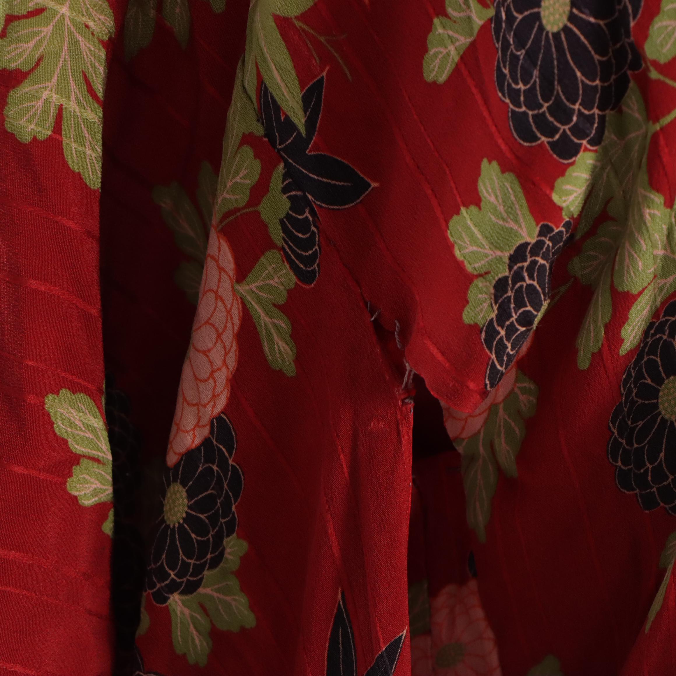 Japanese Silk Haori with Embroidery | EBTH