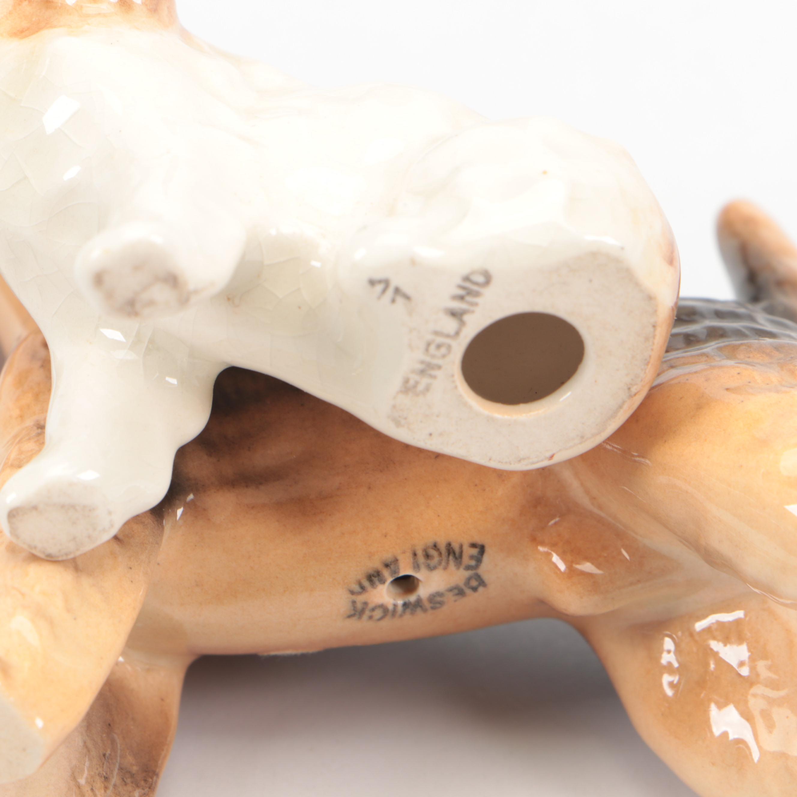 Beswick Border Collie, Spaniel, and Airedale with Royal Doulton Golden ...