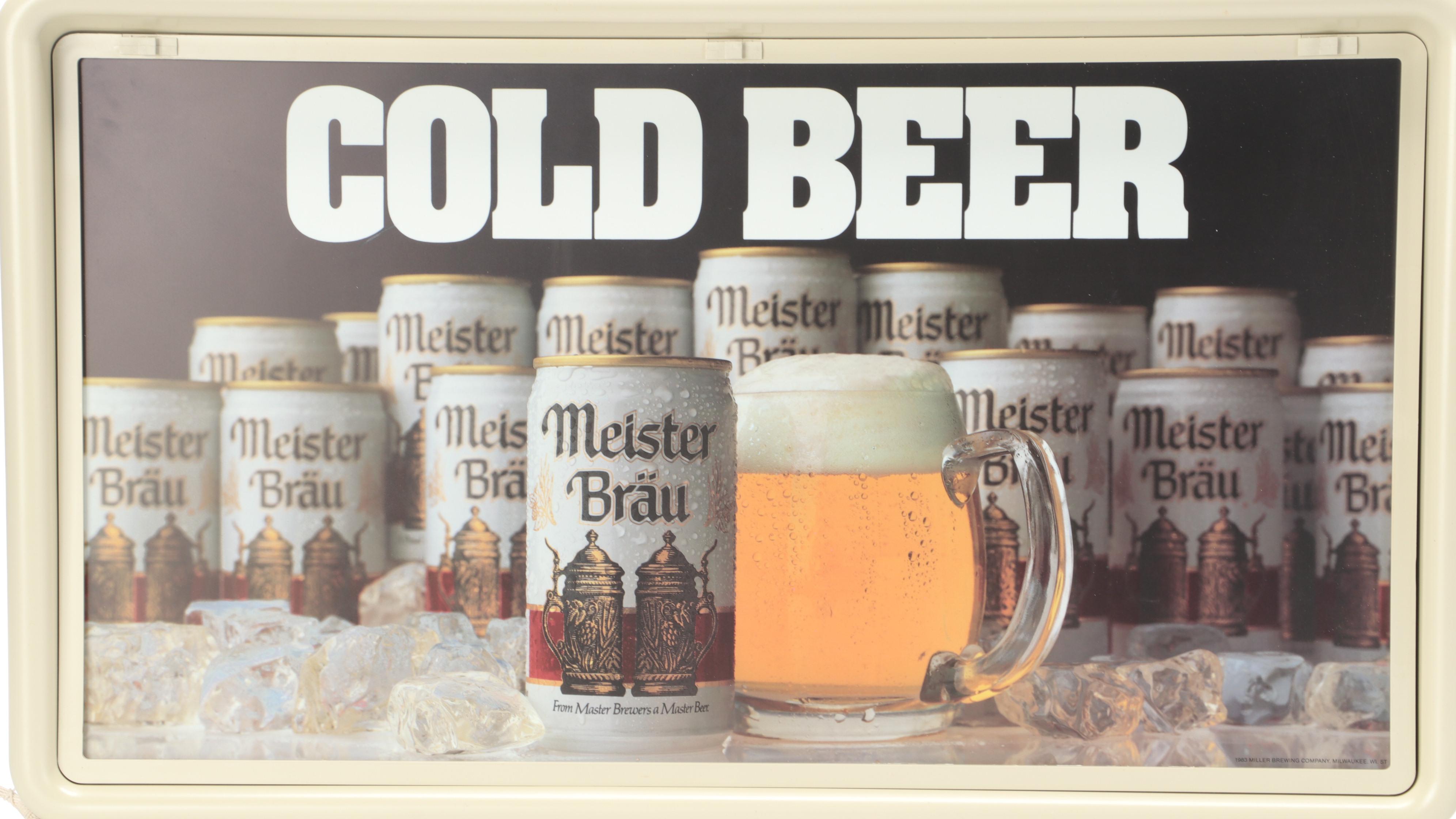 1983 Meister Bräu "COLD BEER" Illuminated Sign, Late 20th Century | EBTH