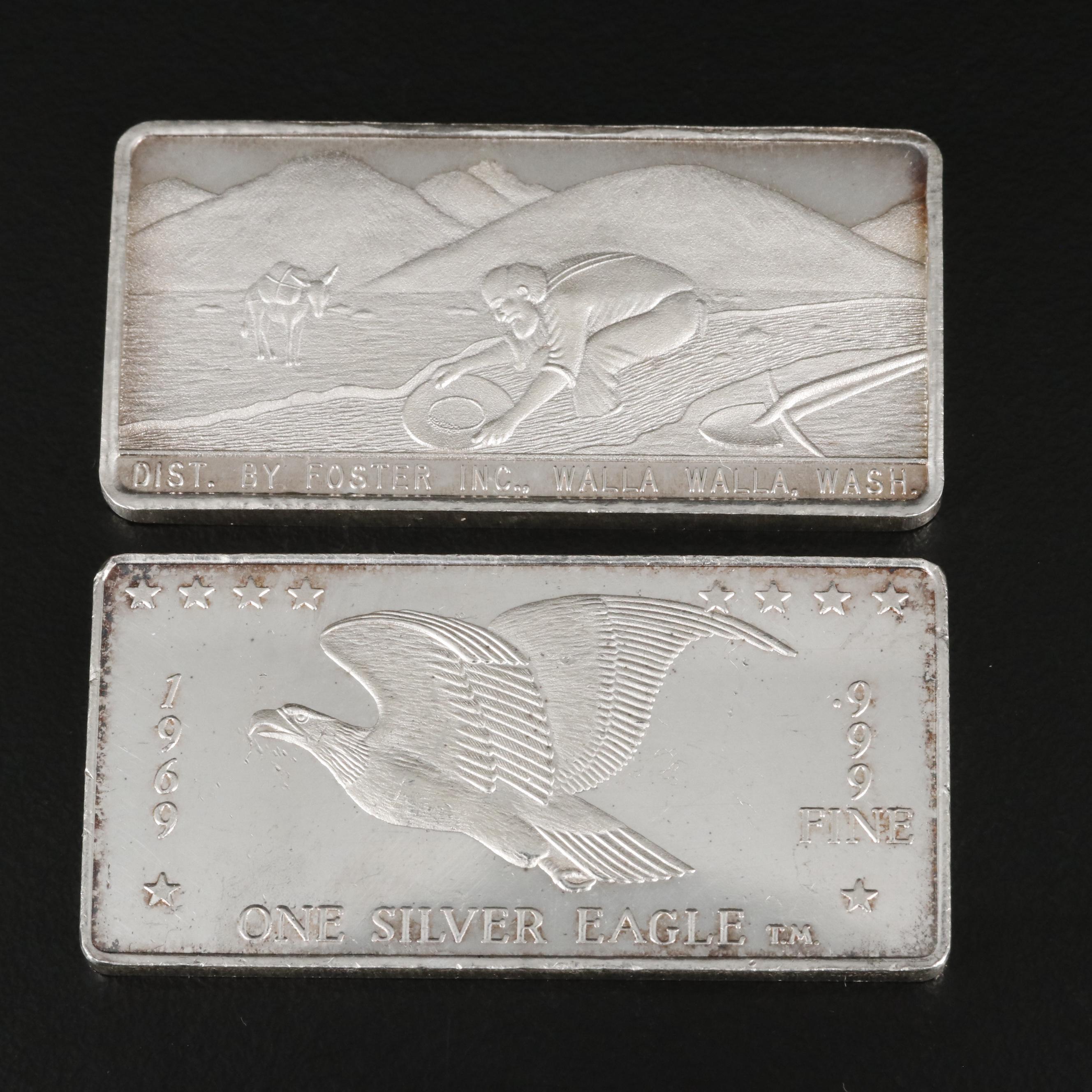 Four One-Oz. Silver Bars and Three Half-Oz. Silver Bars | Everything ...