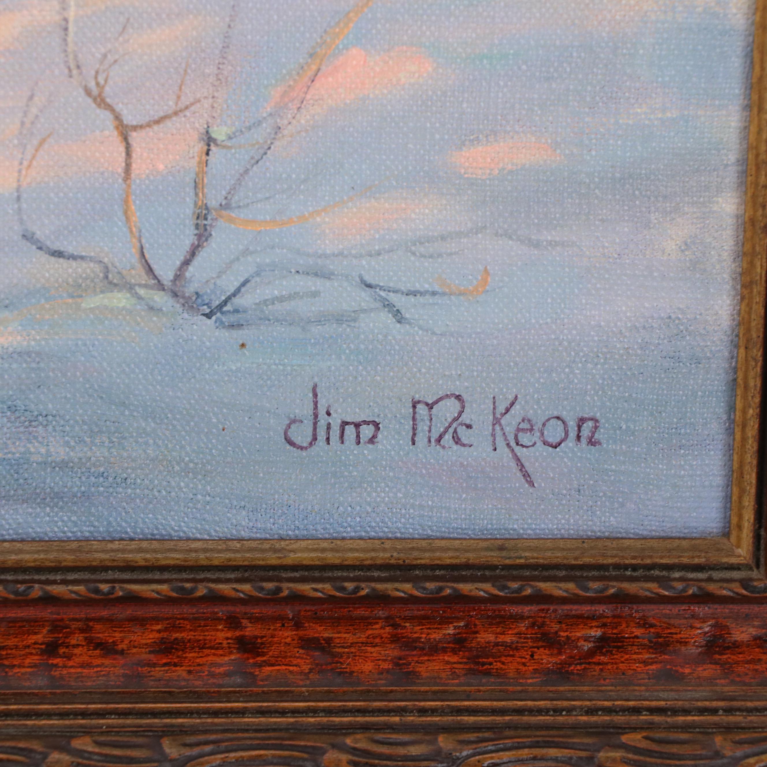 James Gabriel McKeon Winter Landscape Oil Painting | Everything But The ...