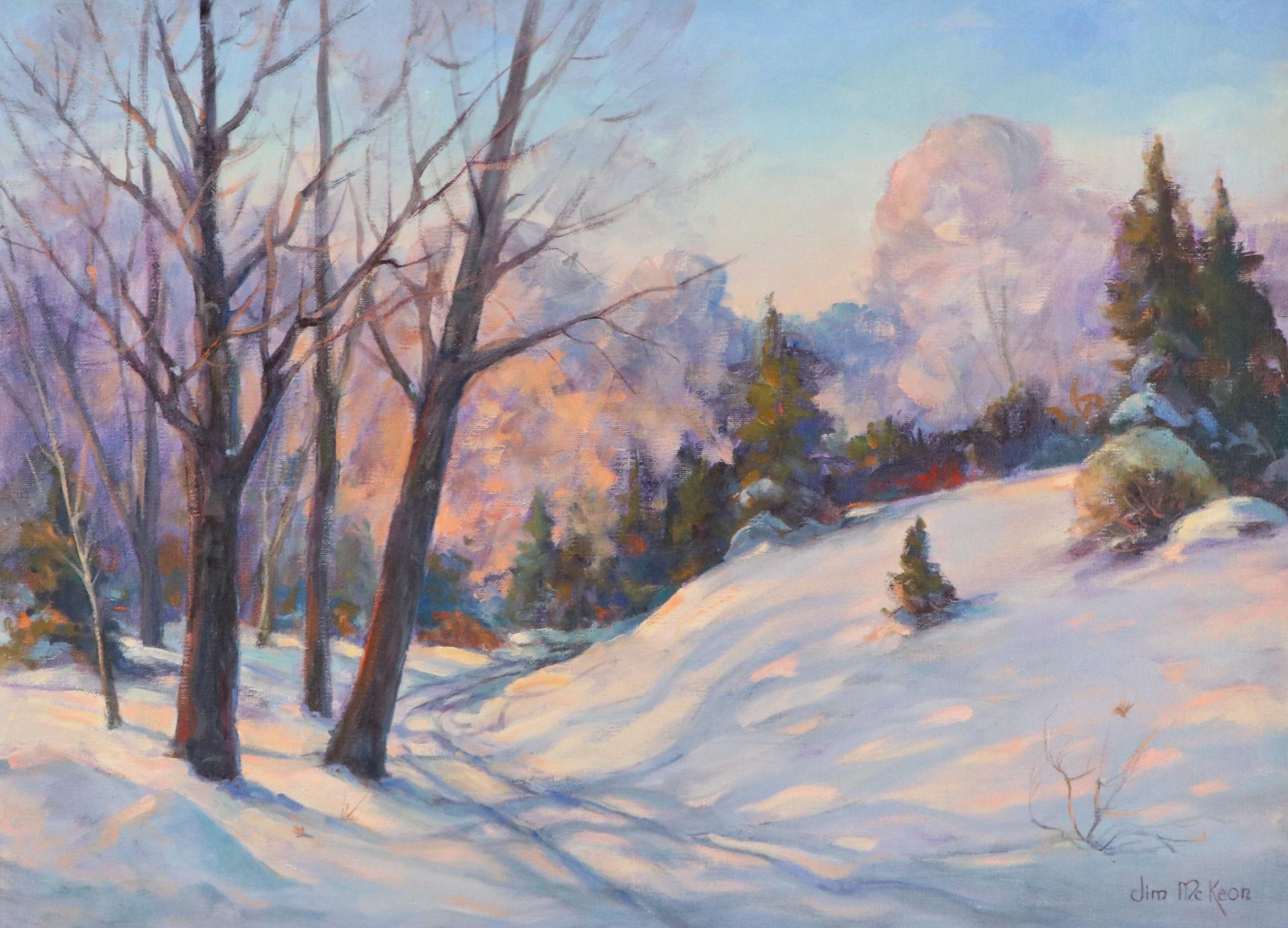 James Gabriel McKeon Winter Landscape Oil Painting | Everything But The ...