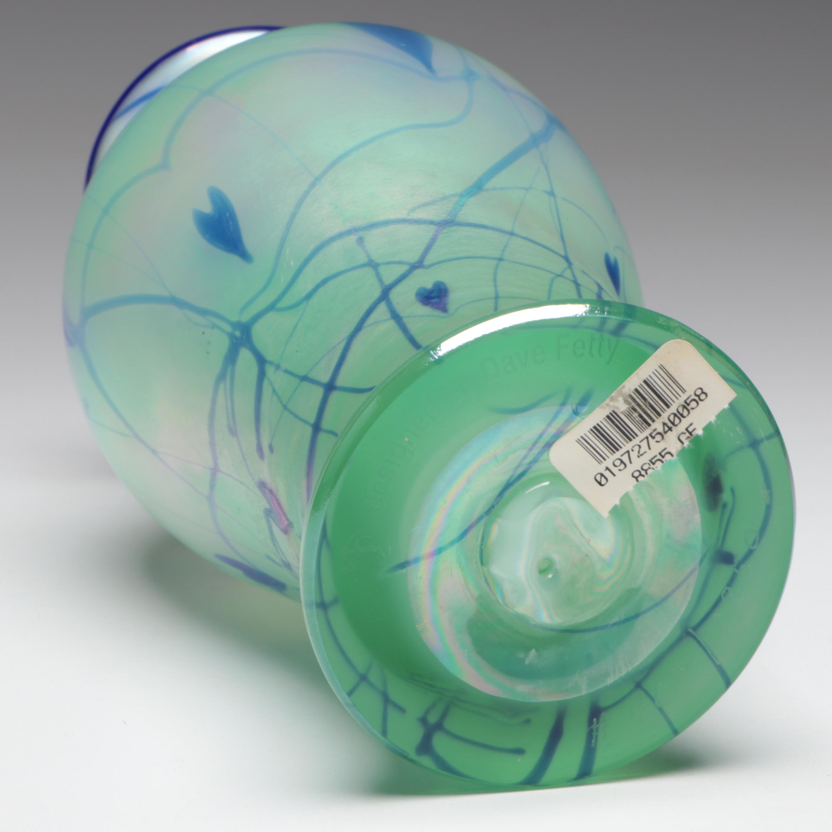 Limited Edition Dave Fetty for Fenton "Hanging Hearts" in Opalescent ...