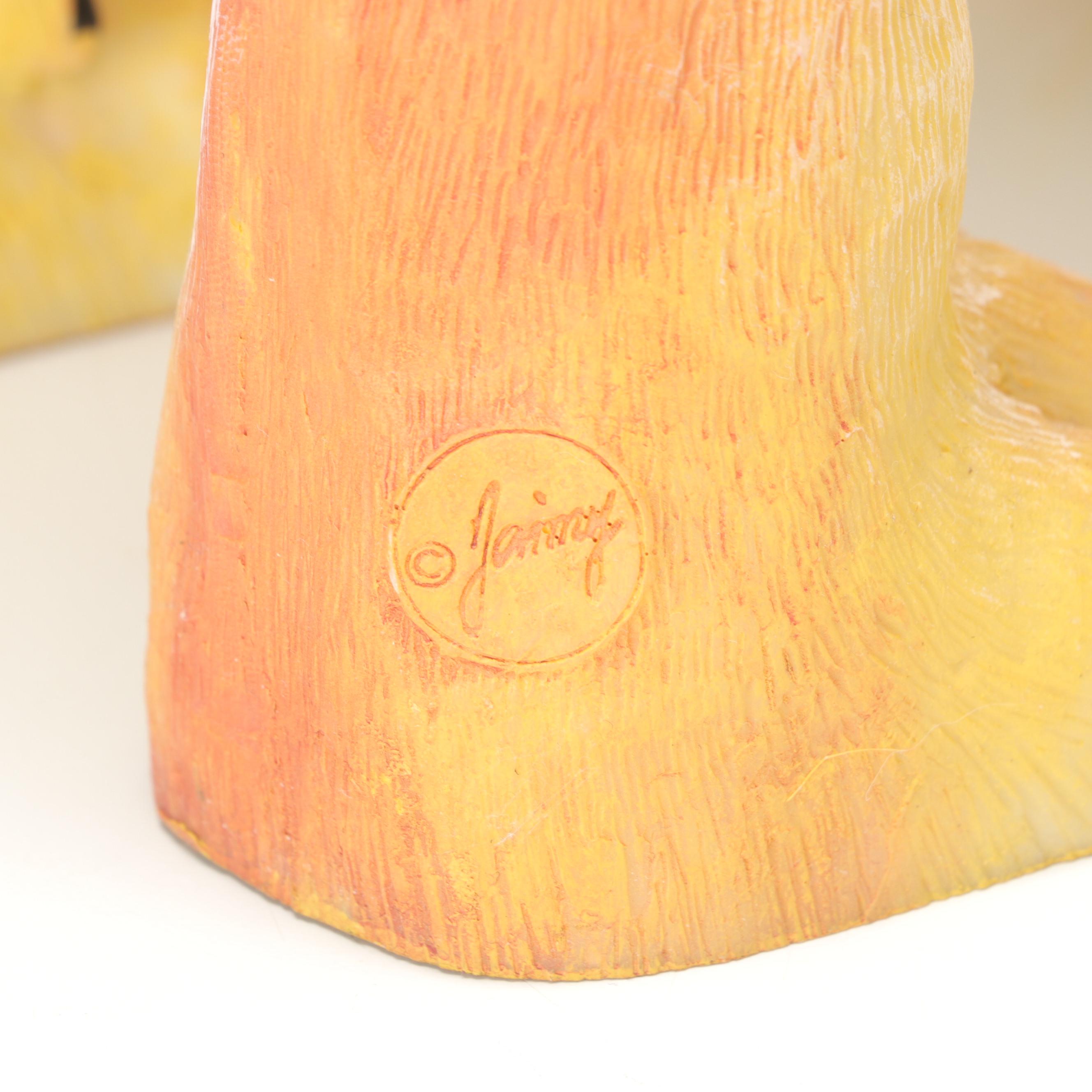 Resin Tiger Footstool with Needlepoint Tiger Pillow & Cubs Door Draft ...