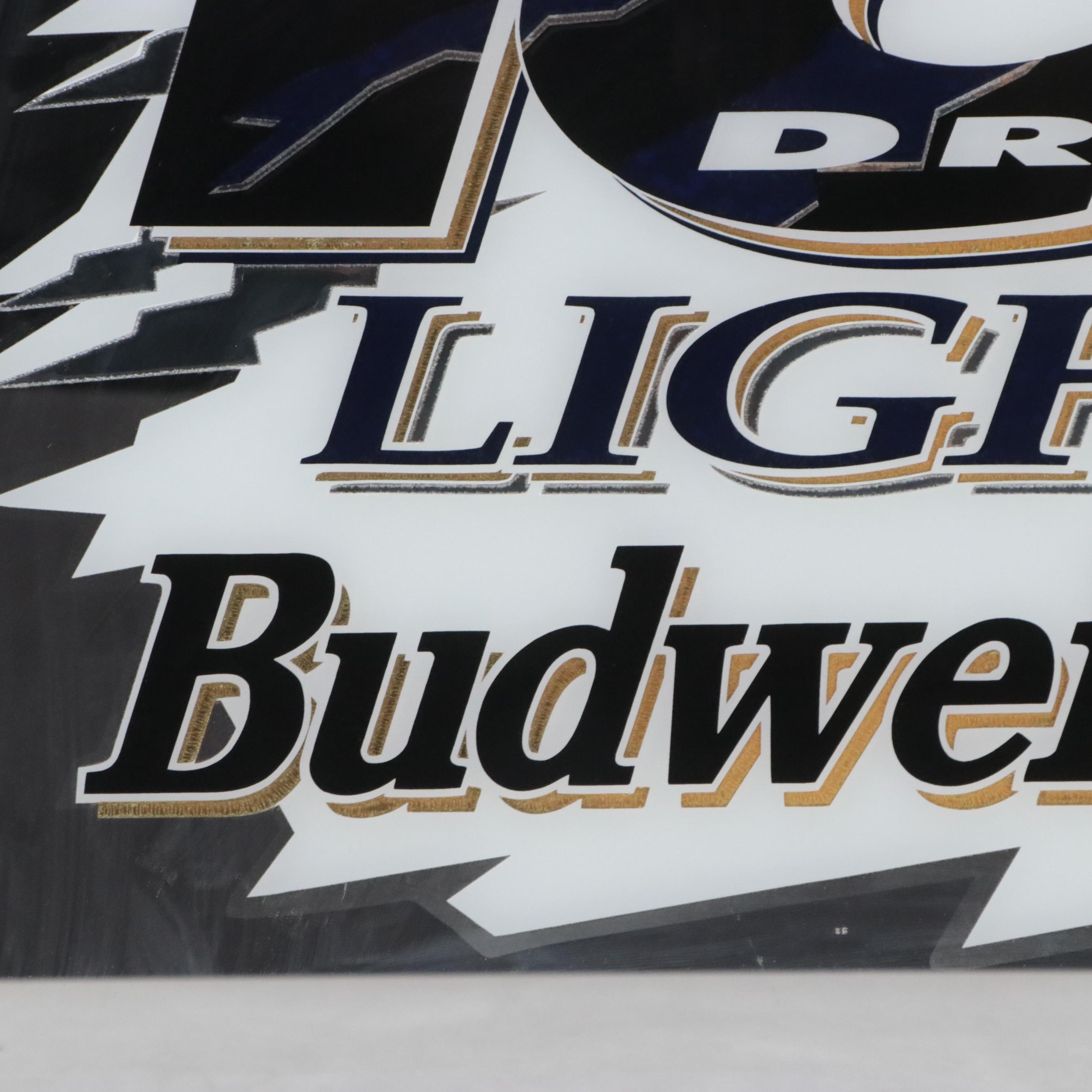 Budweiser Ice Draft Light Beer Bar Mirror, 1994 | Everything But The House
