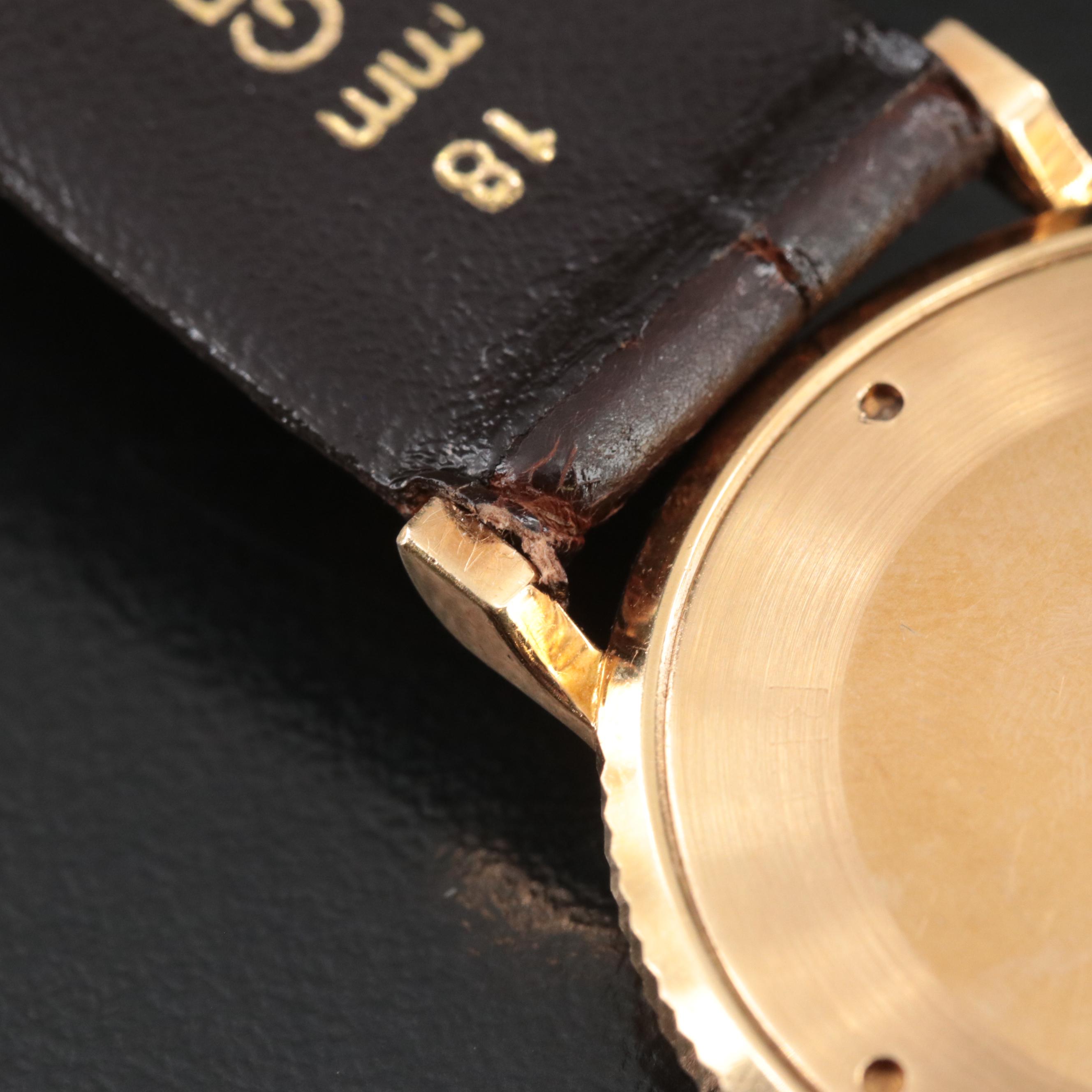 18K Rolex Stem Wind Thin Coin Edge Wristwatch | EBTH