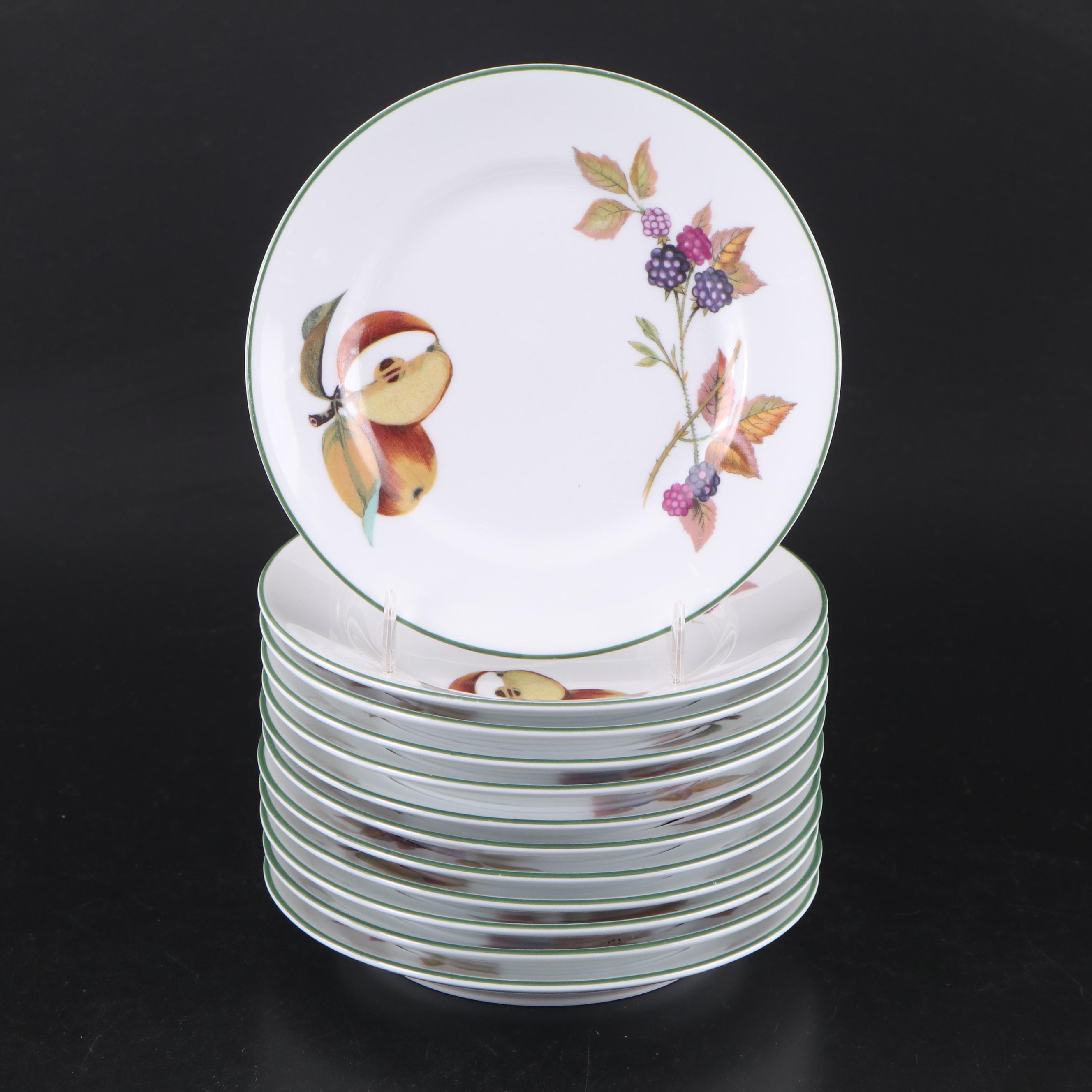 Royal Worcester "Eversham Vale" Porcelain Dinnerware, Late 20th Century ...