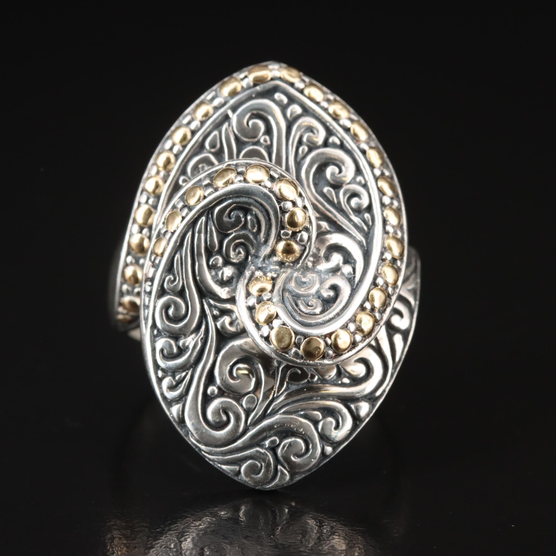 Samuel Benham Sterling Ring with 18K Accents | Everything But The House