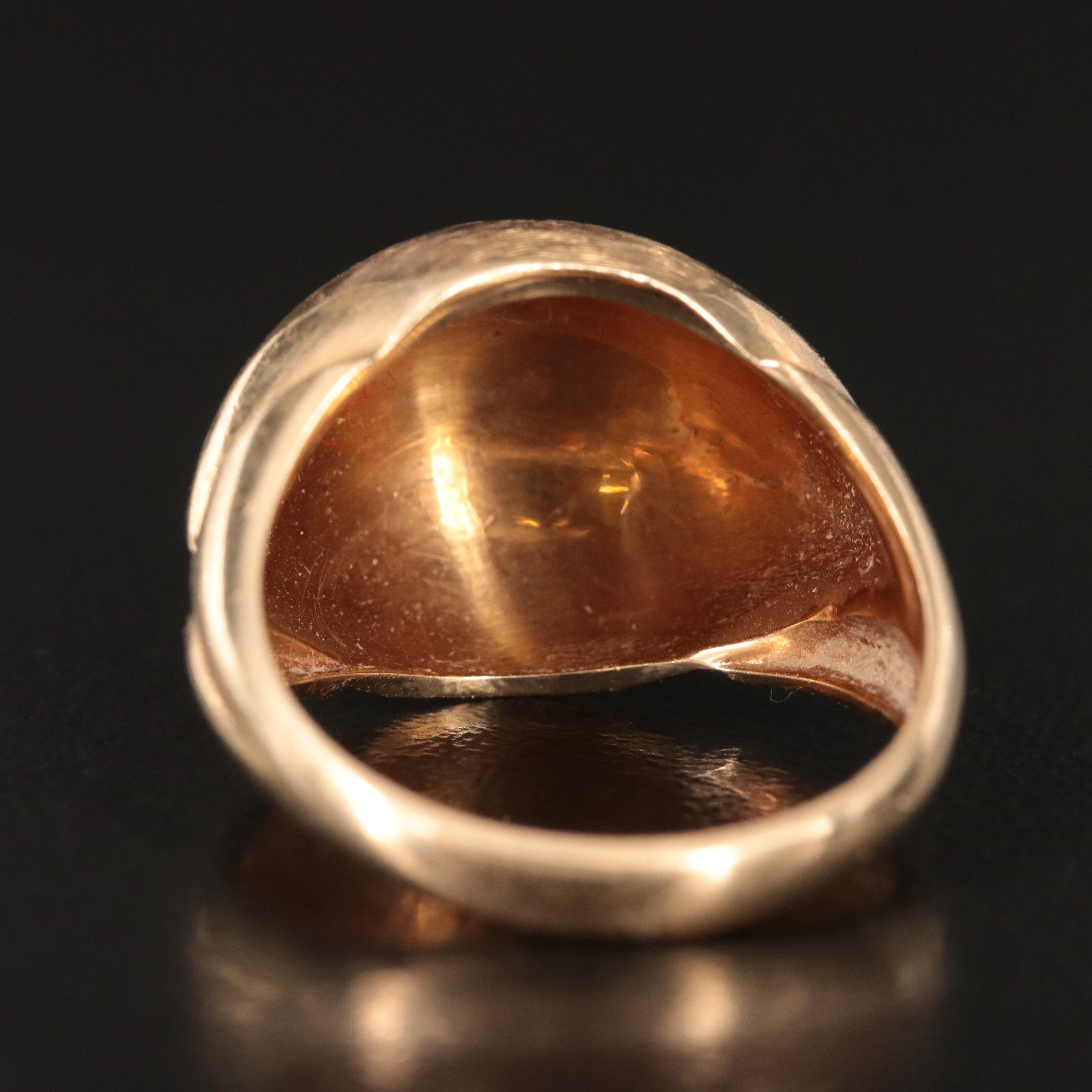 14K Dome Ring with Brushed Finish | EBTH