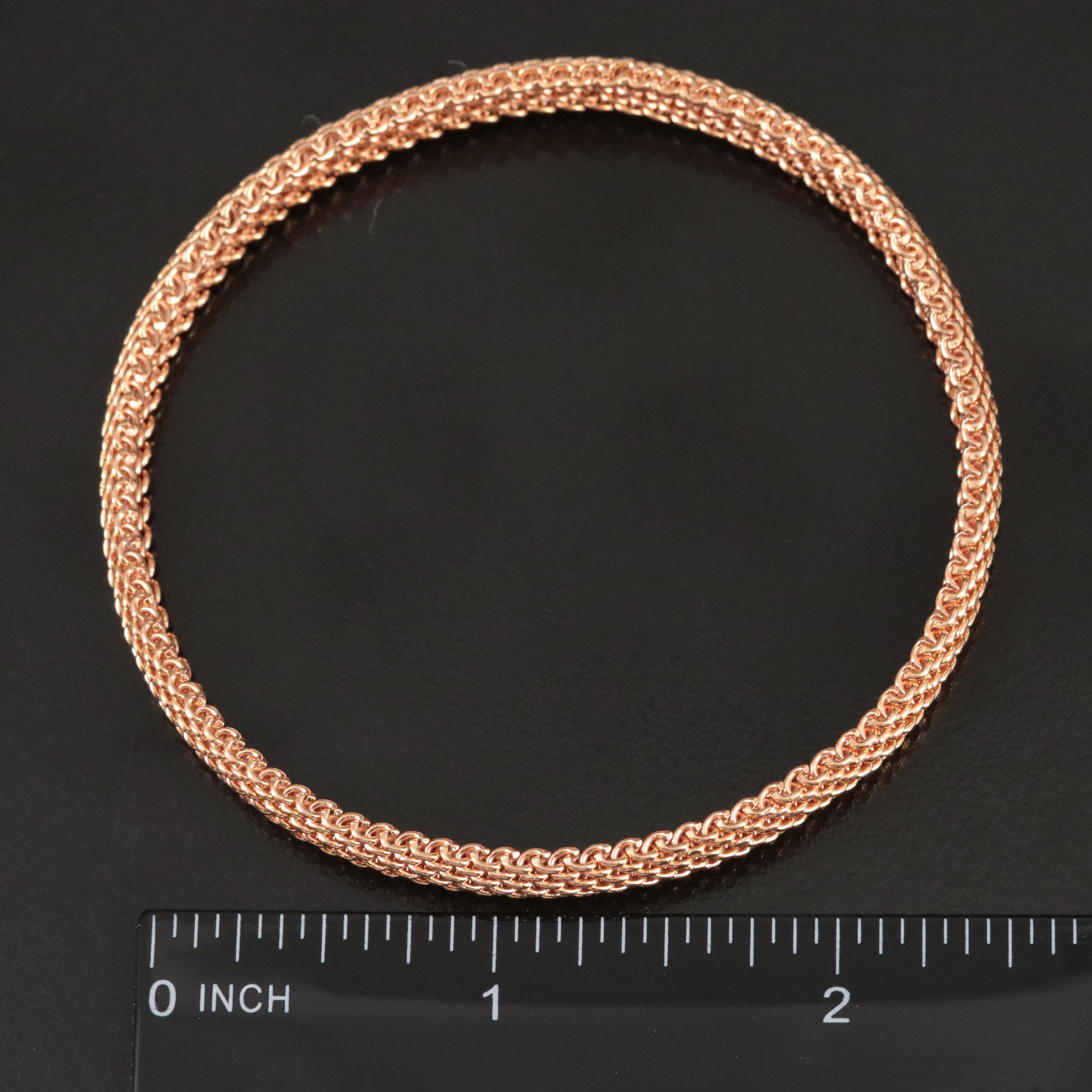 Tiffany & Co. 18K Rose Gold Somerset Mesh Bangle Bracelet | Everything But The House