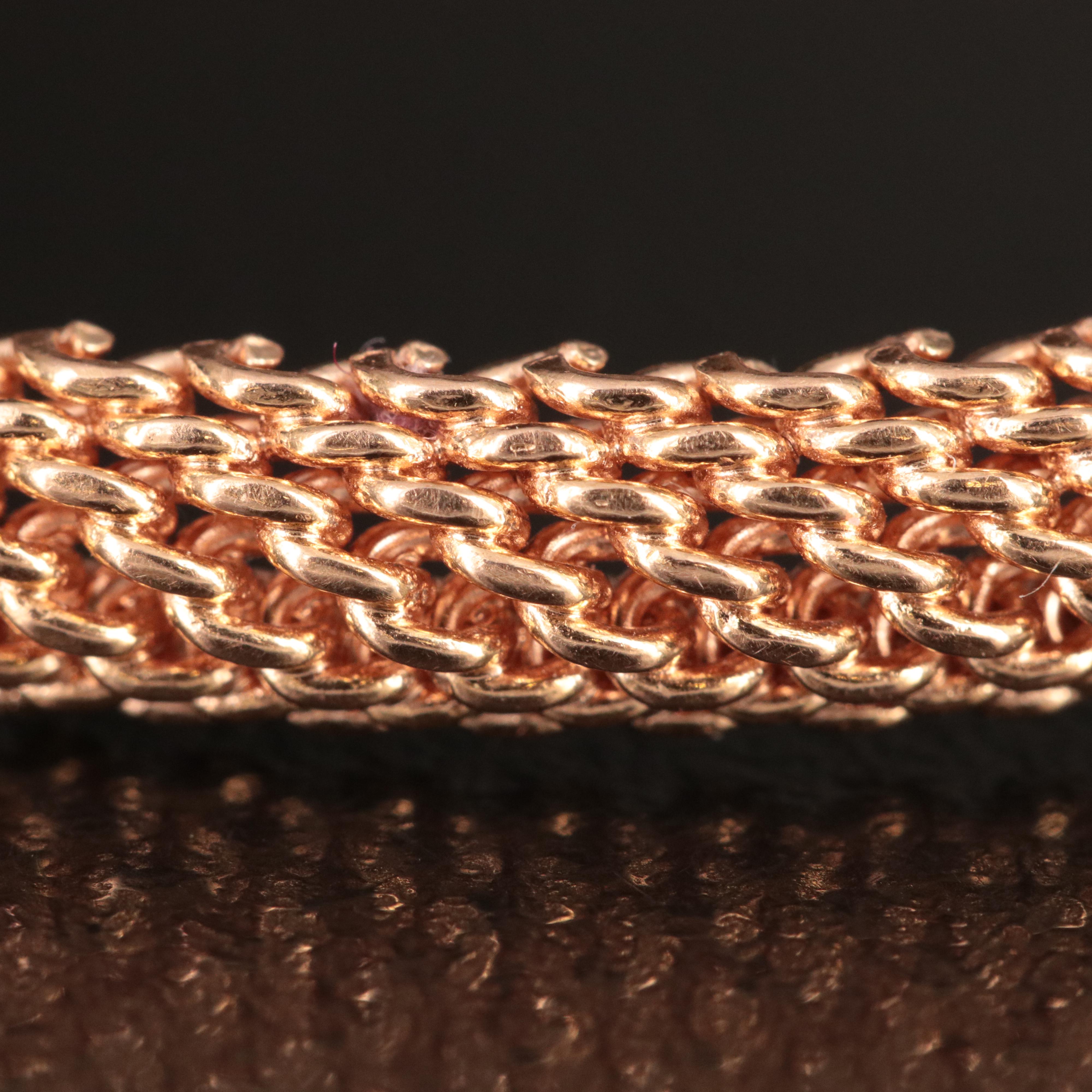 Tiffany & Co. 18K Rose Gold Somerset Mesh Bangle Bracelet | Everything But The House