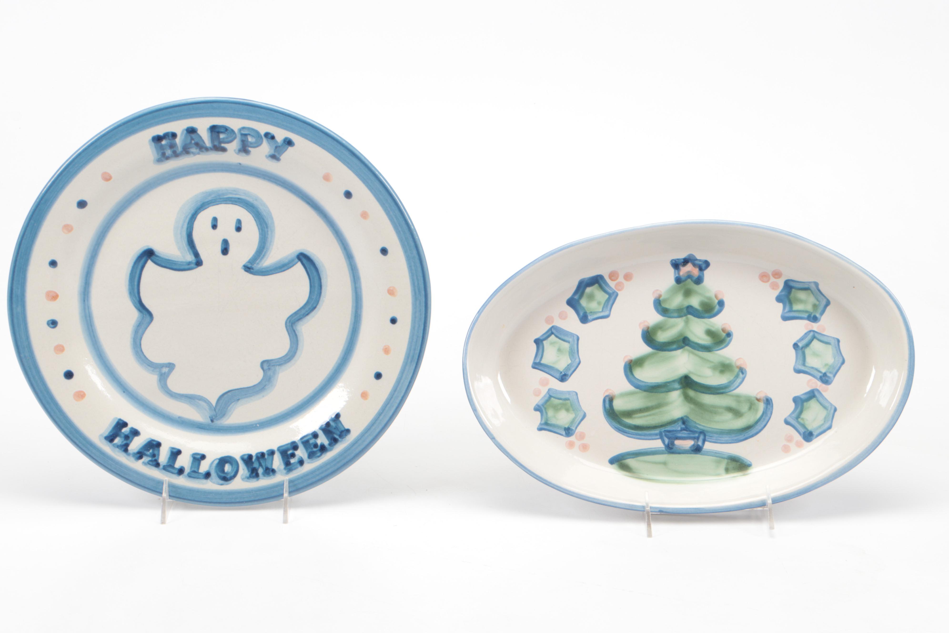 M.A. Hadley Studio Art Pottery "Country Scene" and More Stoneware ...