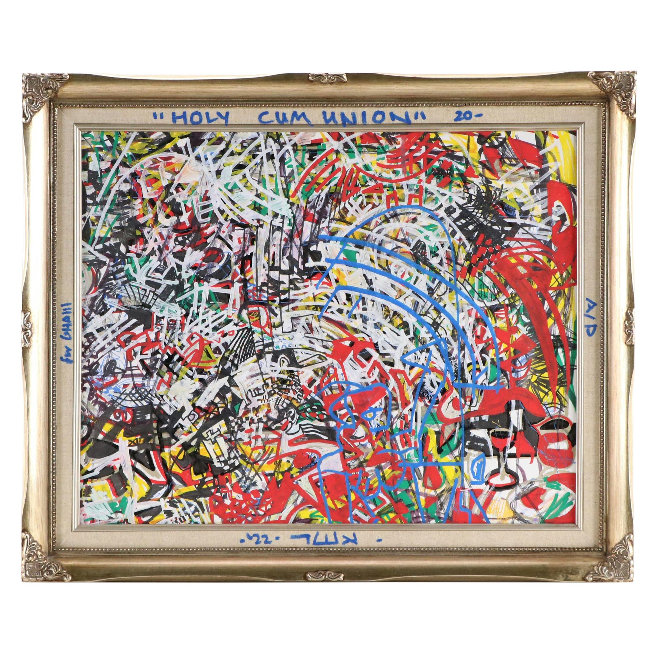 אָשֵׁר Graffiti Mixed Media Painting | Everything But The House