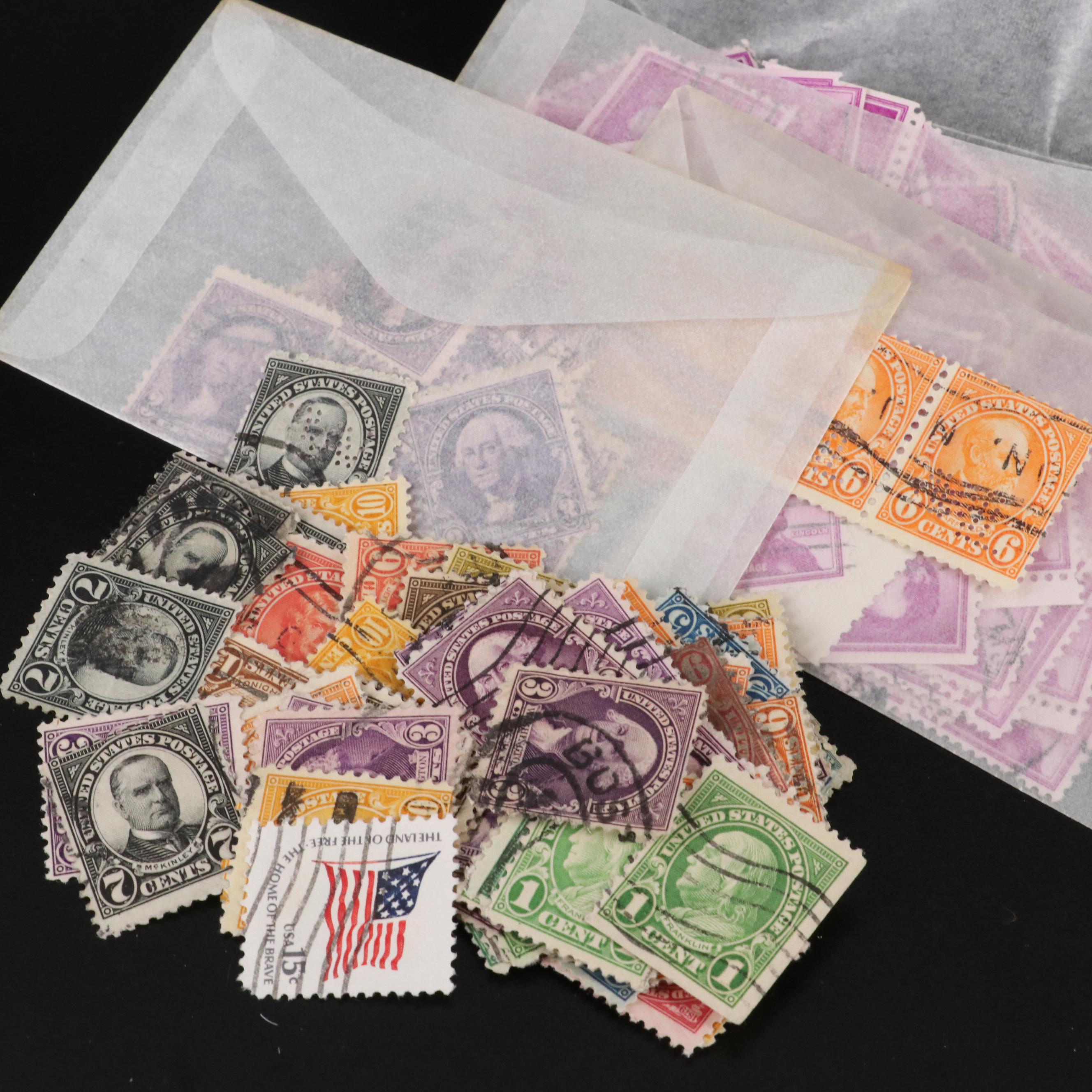 Assortment of U.S. and World Postage Stamps | EBTH