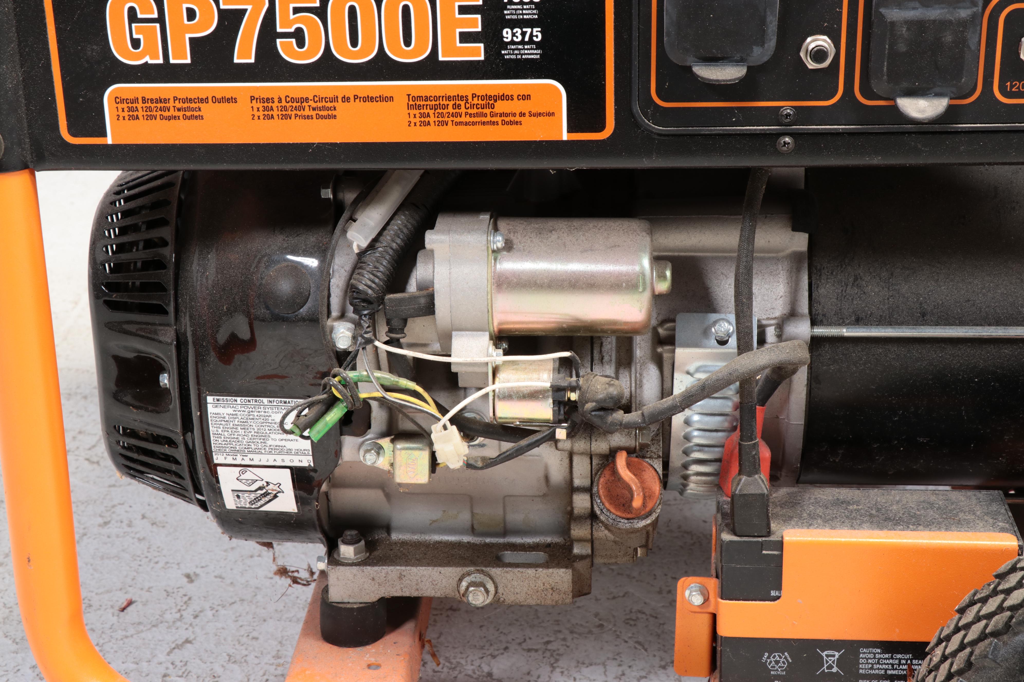 Generac GP7500E Generator | EBTH