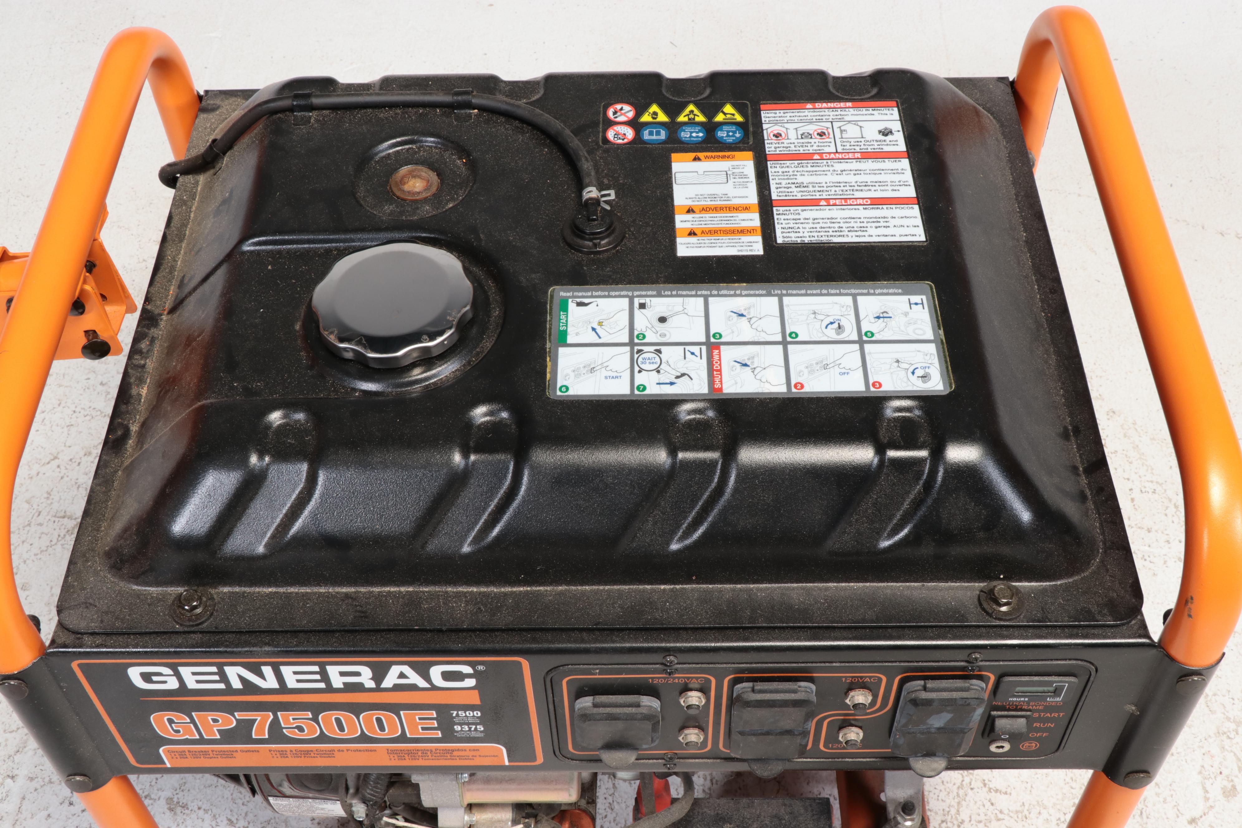 Generac GP7500E Generator | EBTH