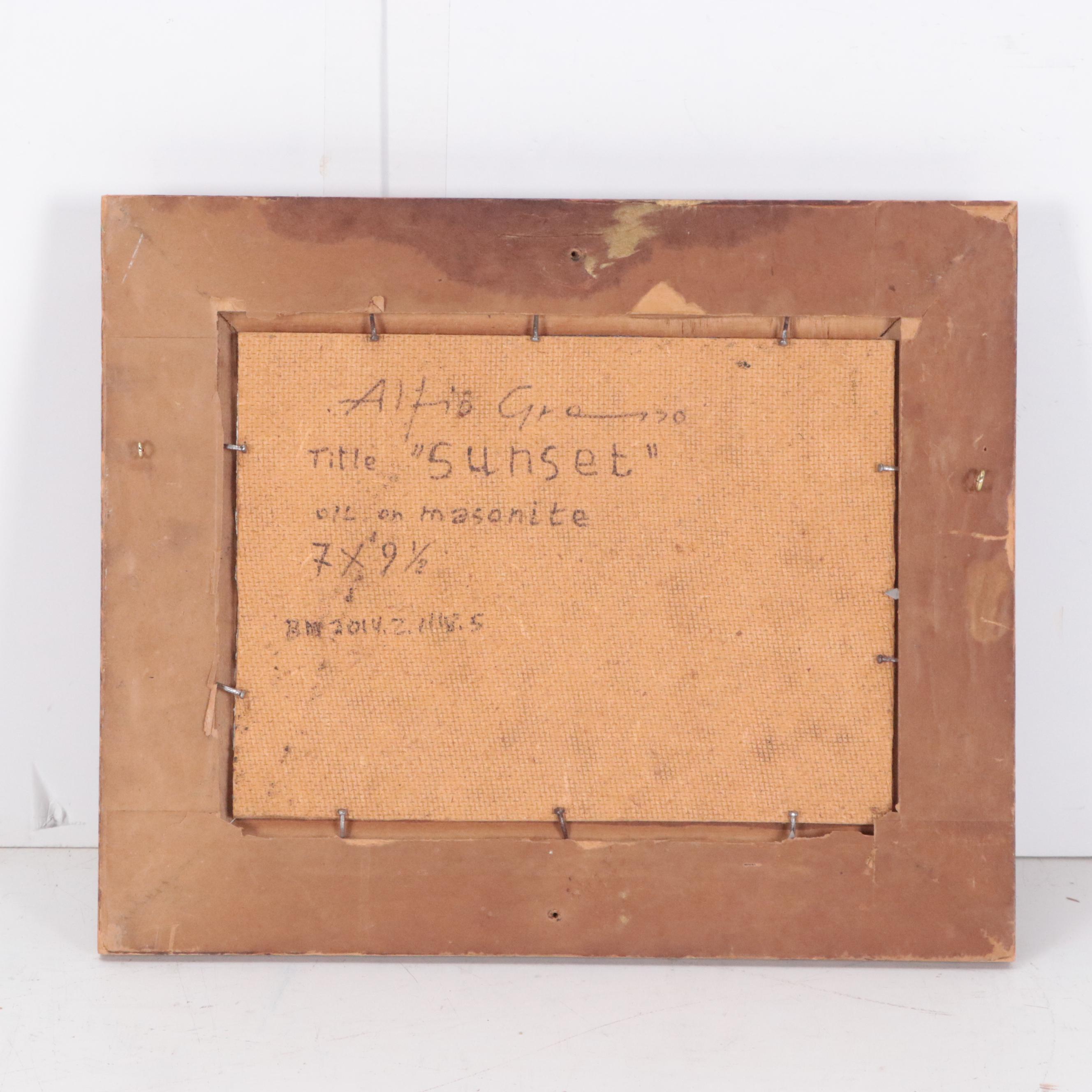 Alfio Grasso Oil Painting of Seated Nude "Sunset," 1970 | Everything ...