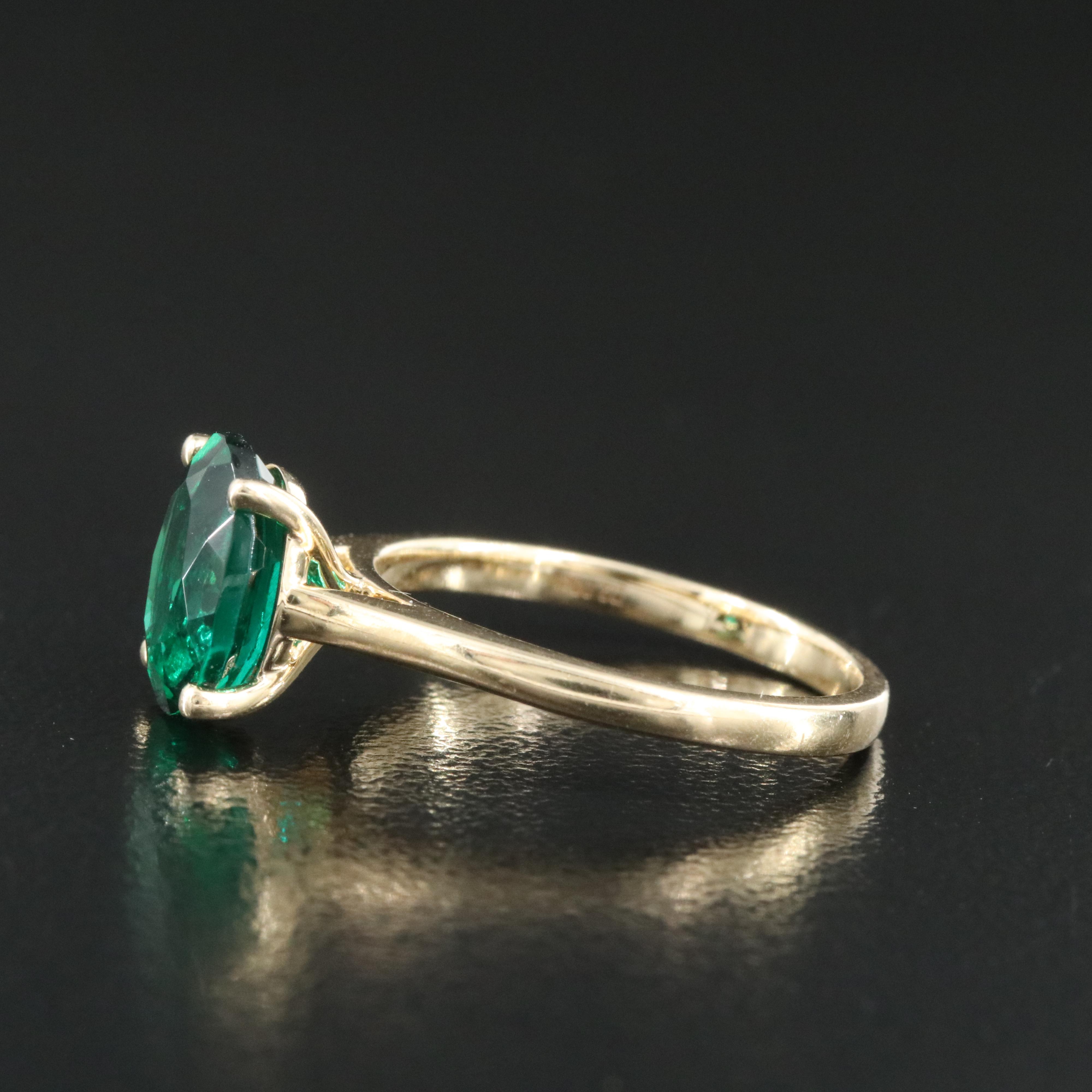 14K Emerald Solitaire Ring | EBTH