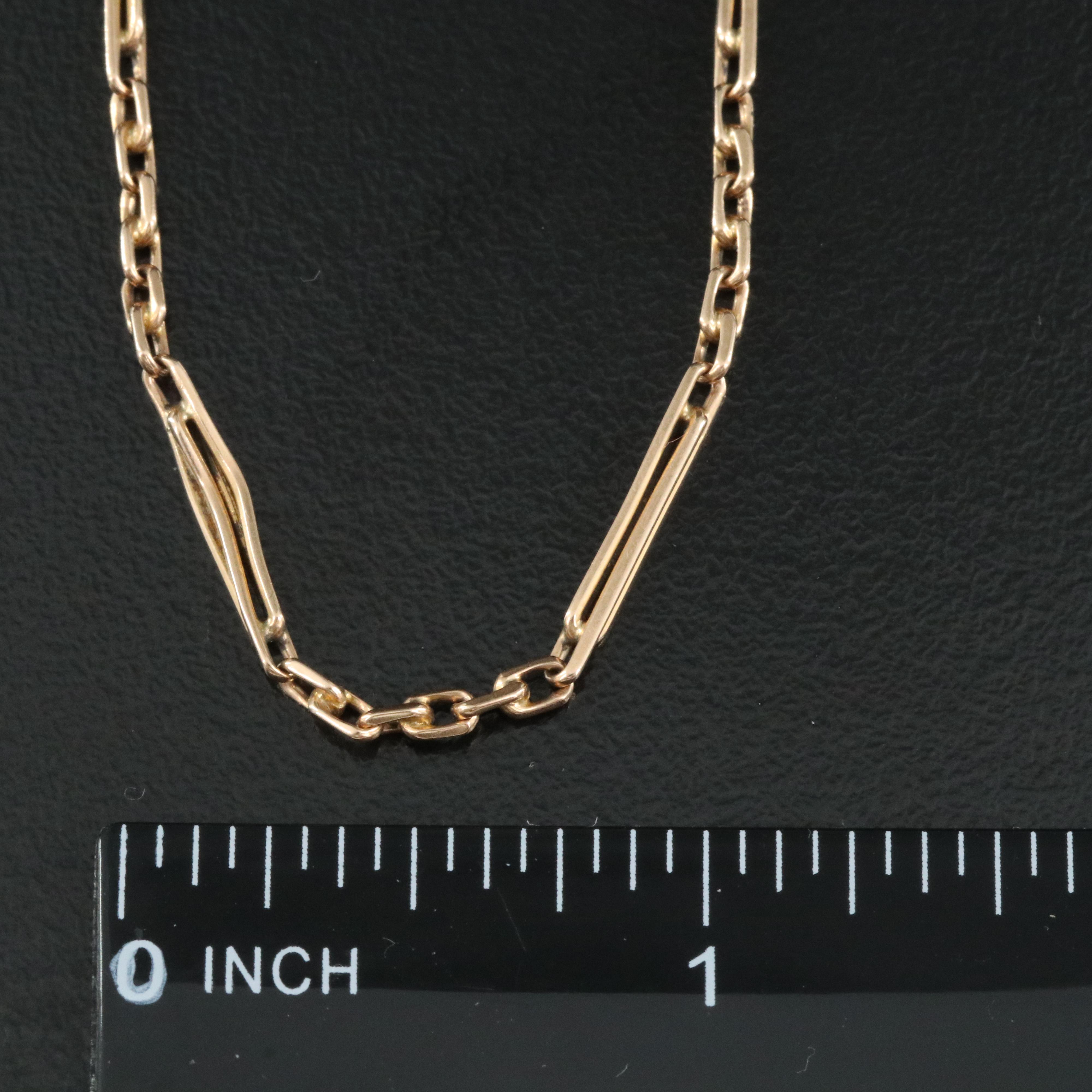 14K Fancy Link Fob Chain | EBTH