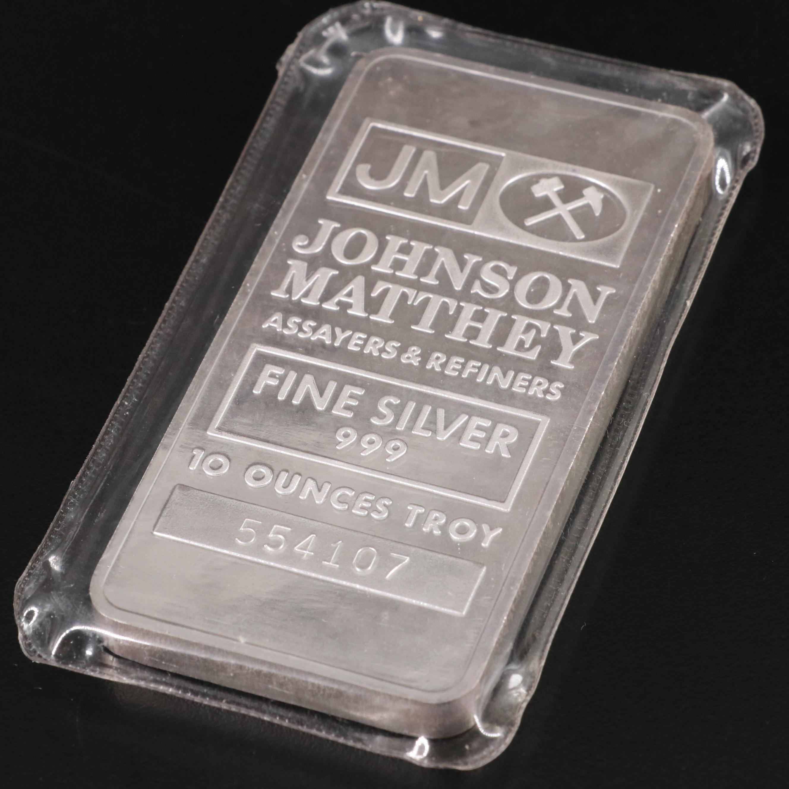 Ten Ounce Johnson Matthey .999 Silver Bar | EBTH