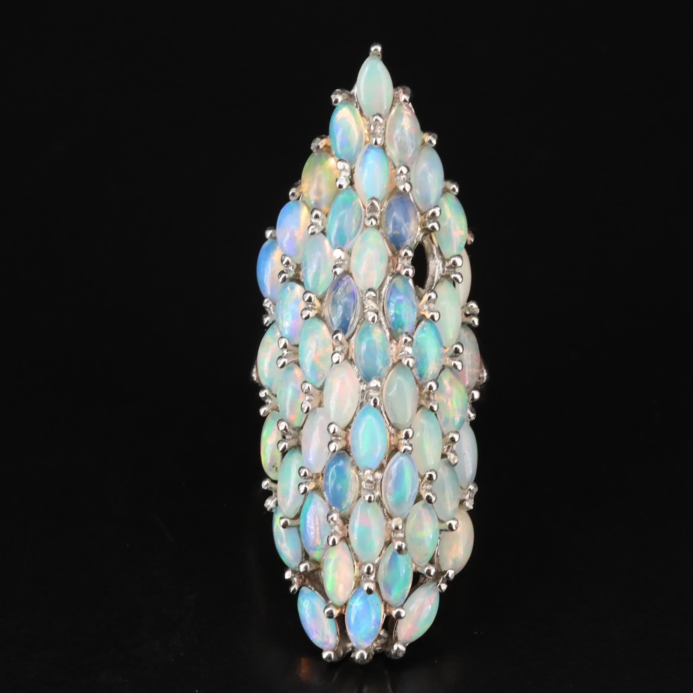 Sterling Opal Pointer Ring | EBTH