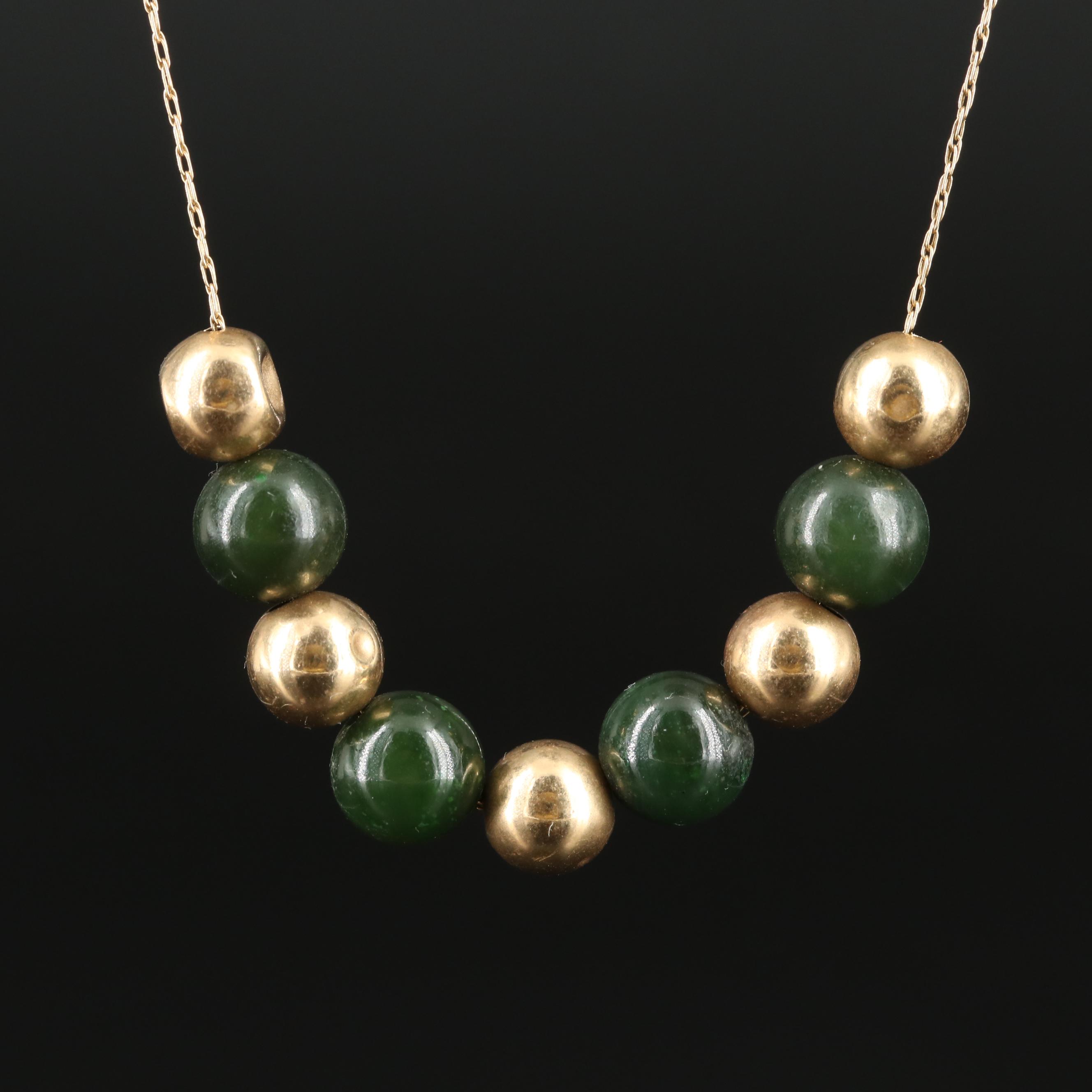 14K Nephrite Necklace | Everything But The House