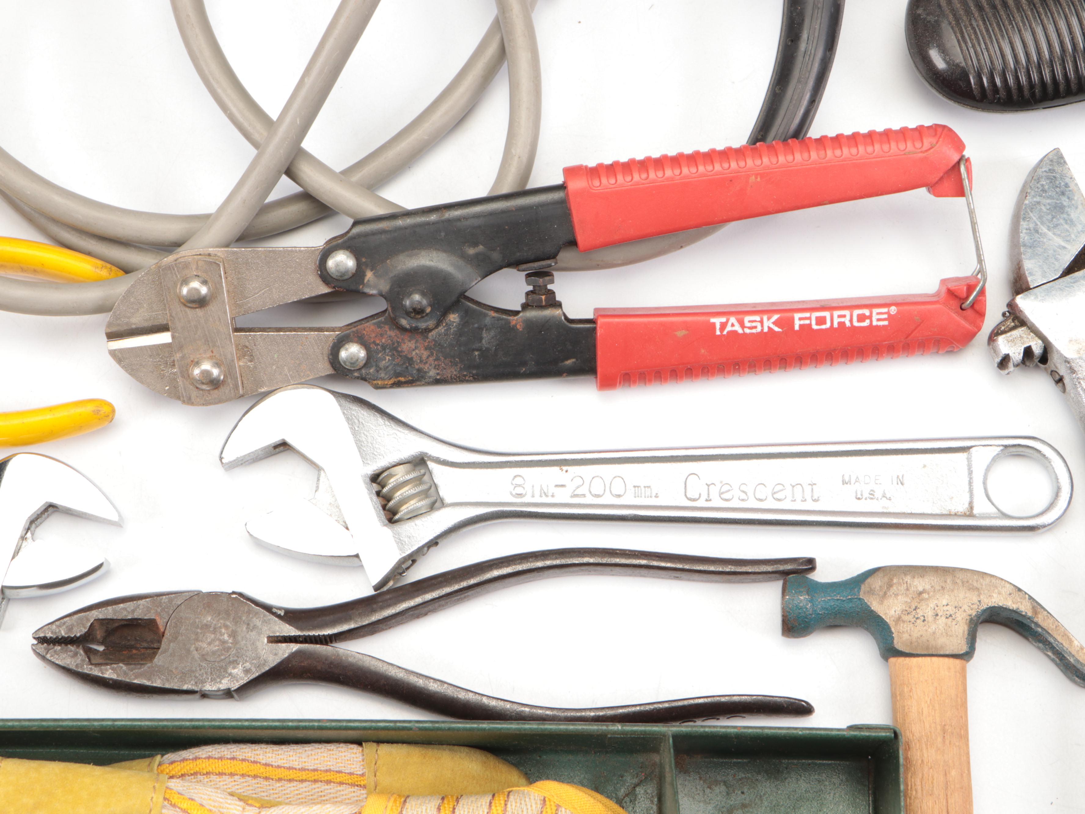 Balkamp Toolbox with Black+Decker Drill, Hatchet, Ball-Peen Hammer ...