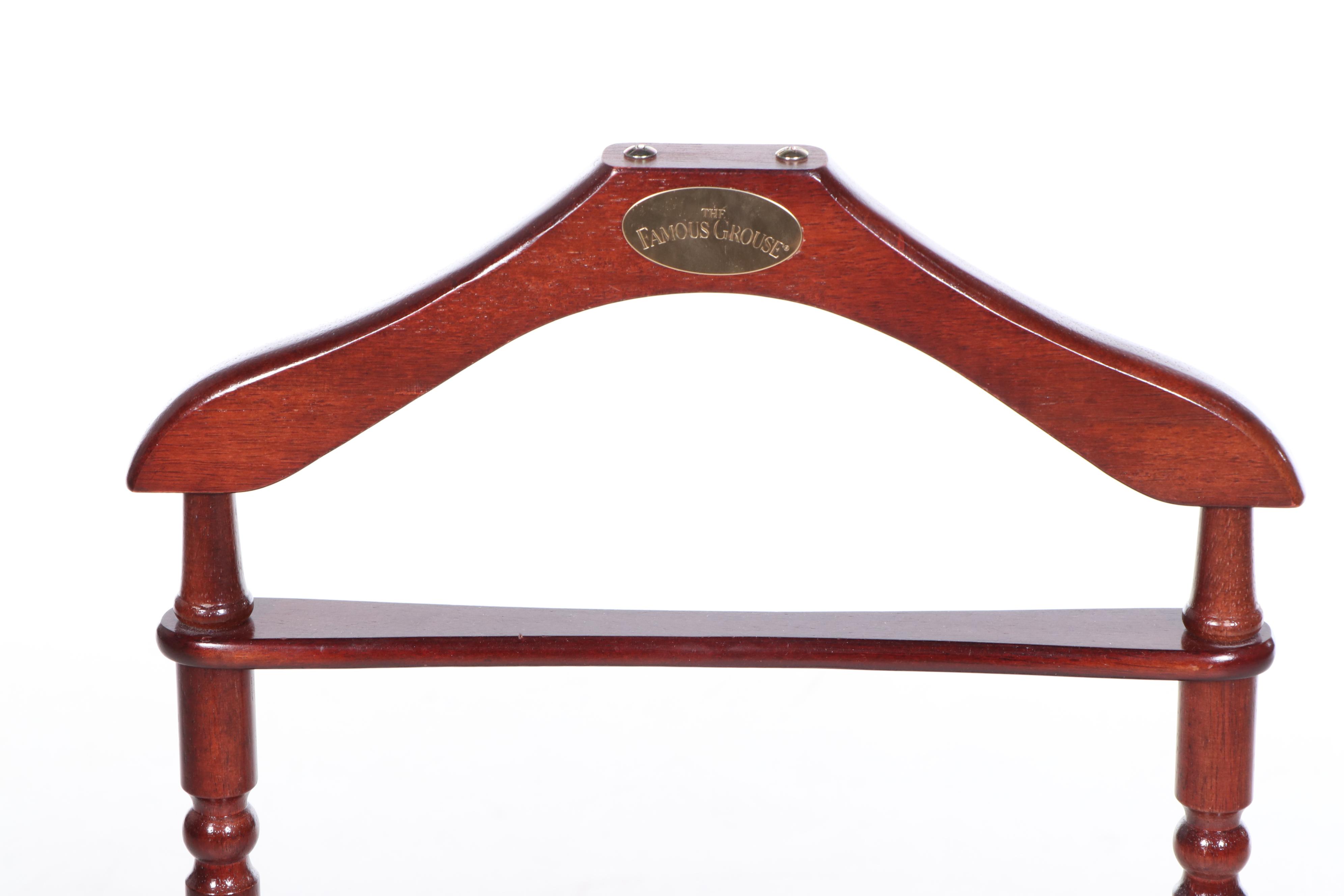 Victorian Style Mahogany Finish Style Valet Stand and Coat Rack | EBTH