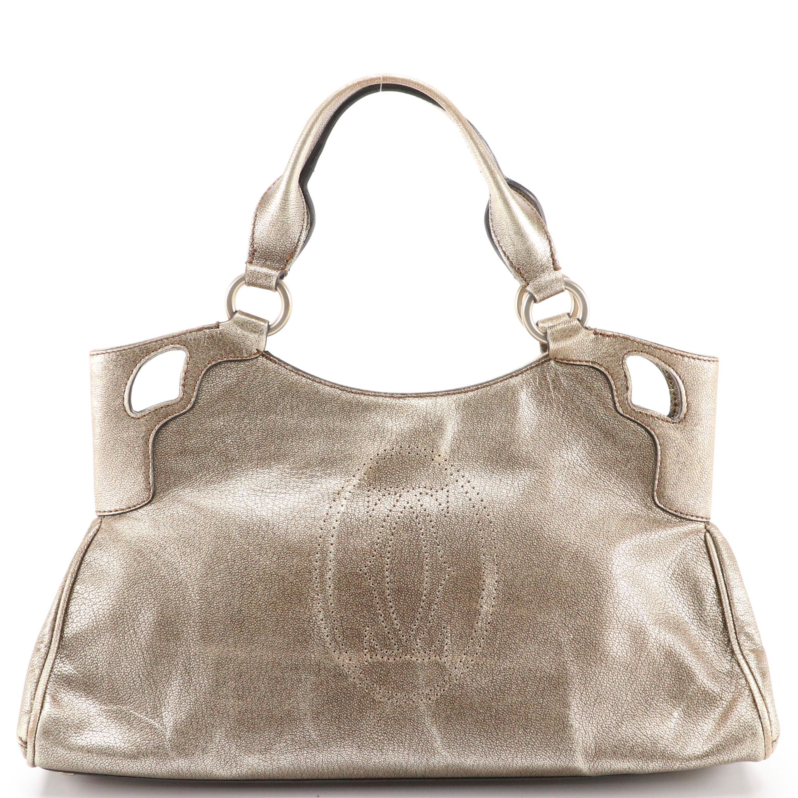 Cartier Marcello Handbag in Gold Metallic Leather | EBTH